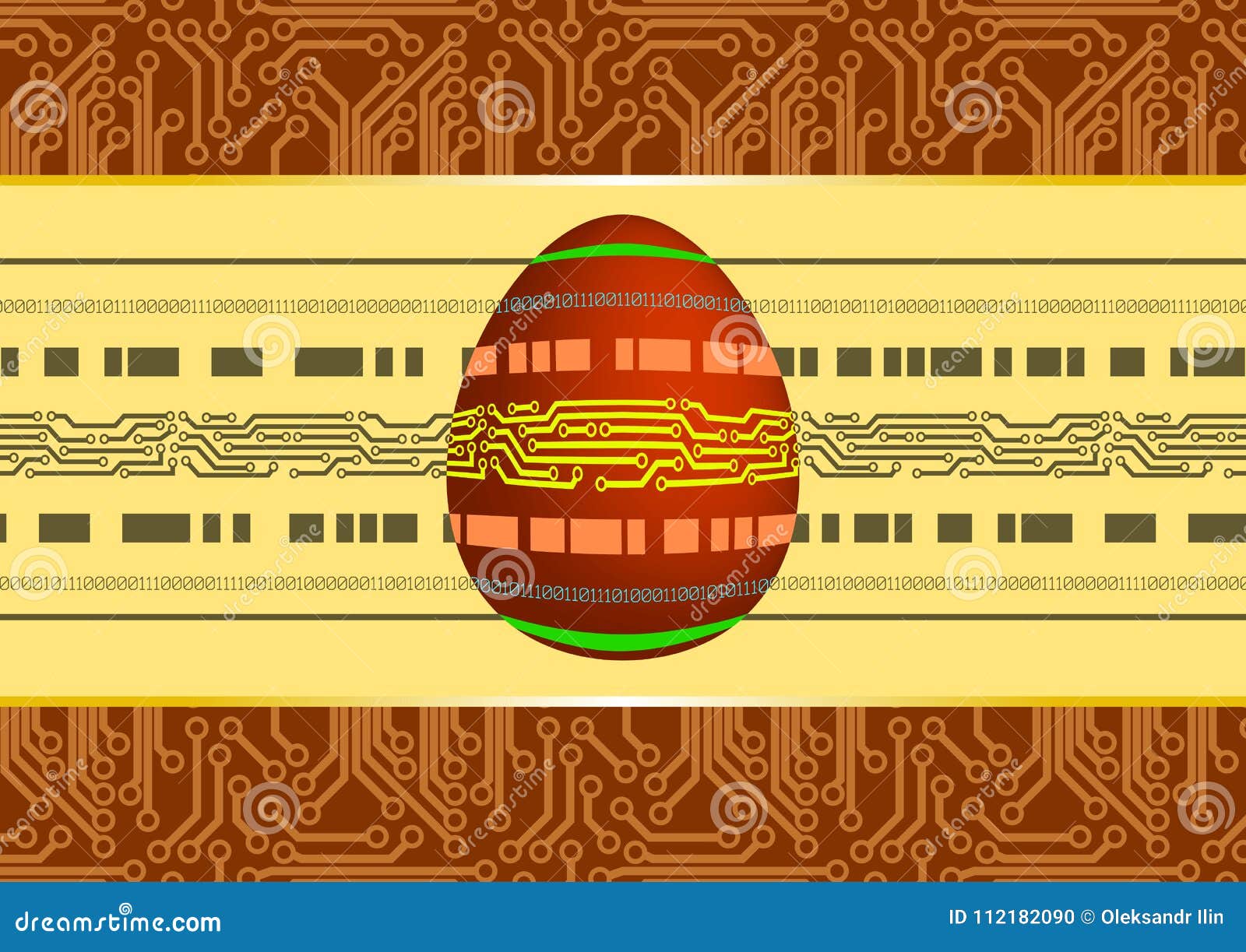 Technological Easter Egg stock vector. Illustration of technology ...