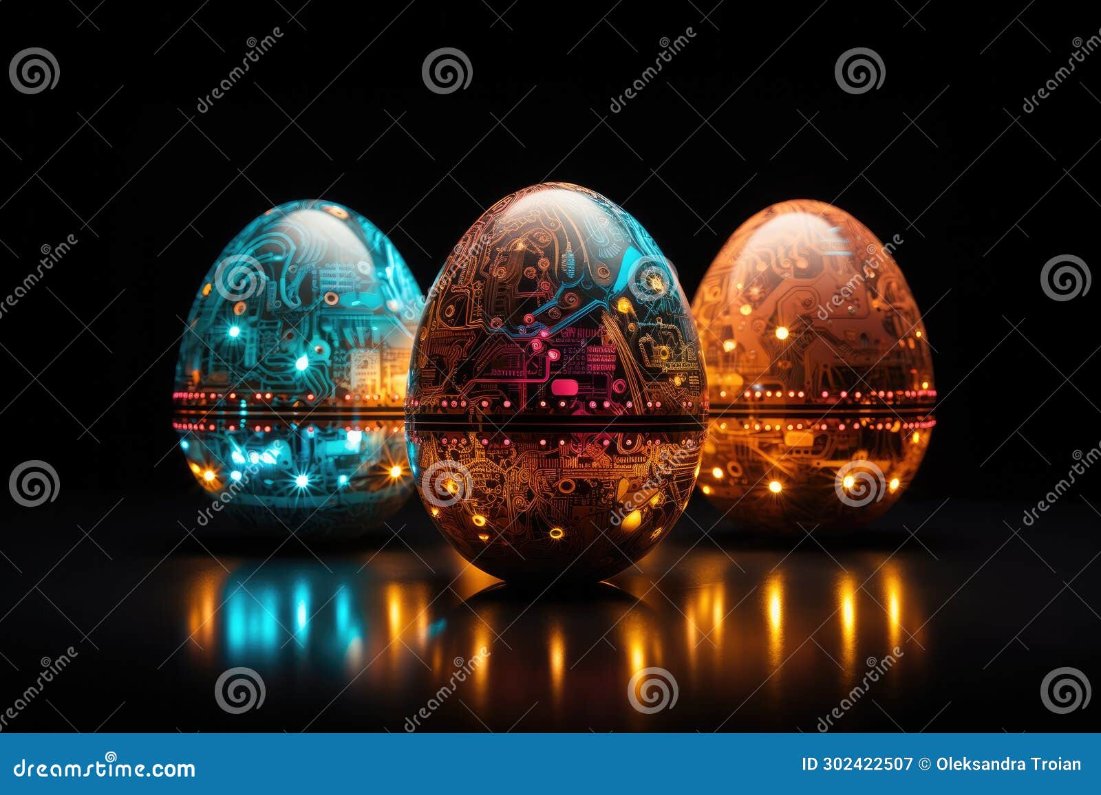 Technological Easter: Easter Eggs With Easter Greetings And Printed ...