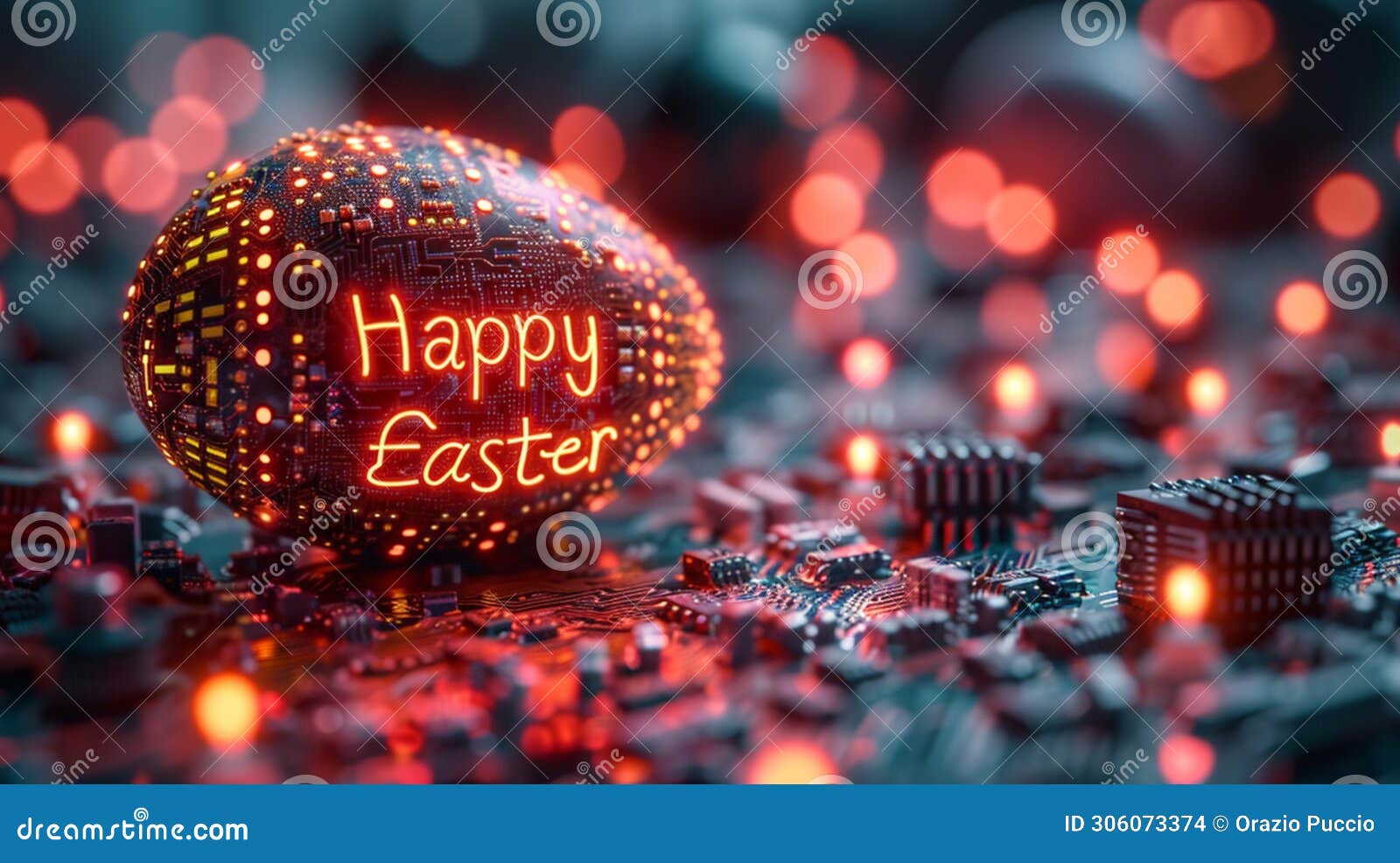 Technological Easter: Easter Eggs with Easter Greetings and Printed ...