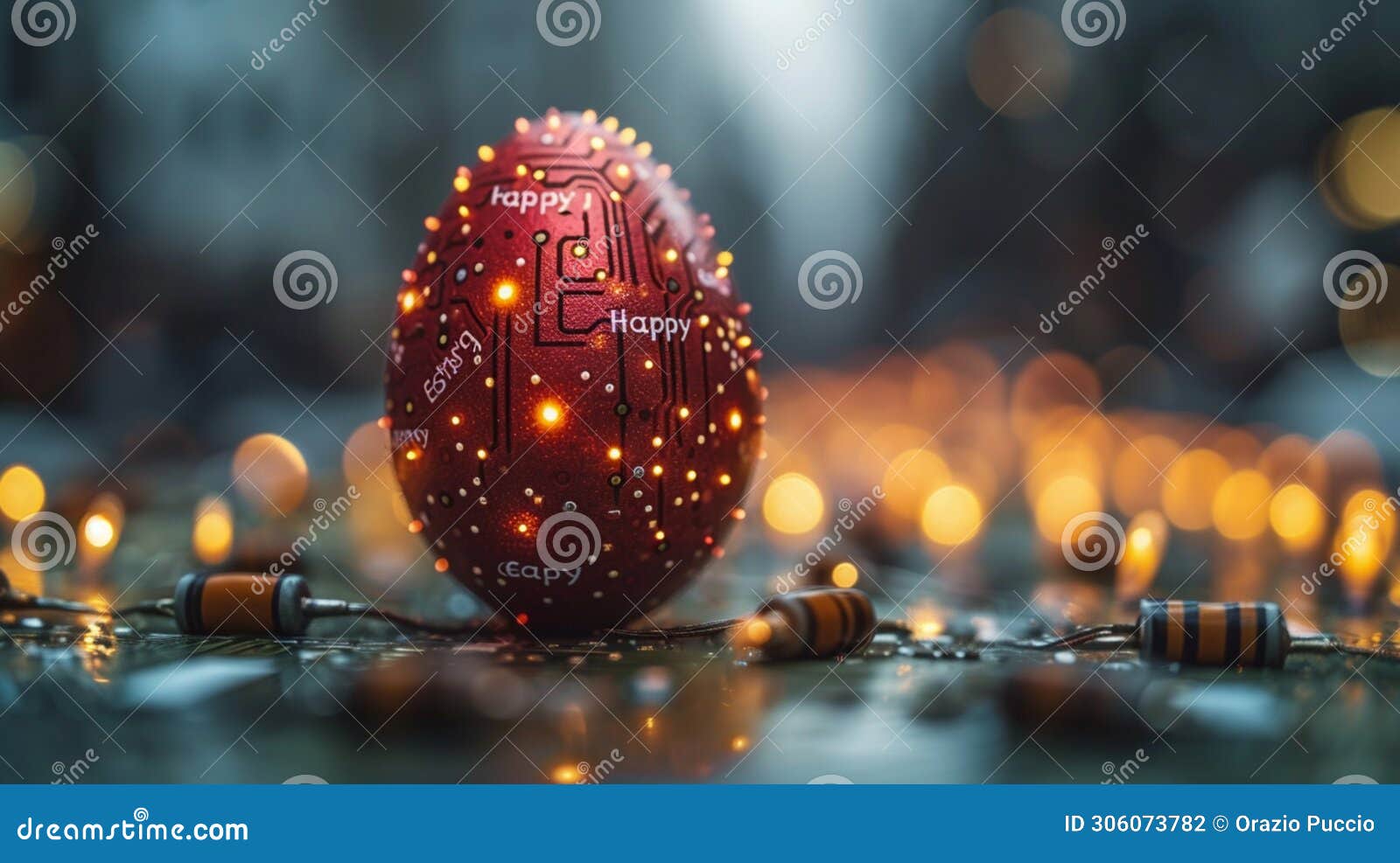 Technological Easter: Easter Eggs with Easter Greetings and Printed ...