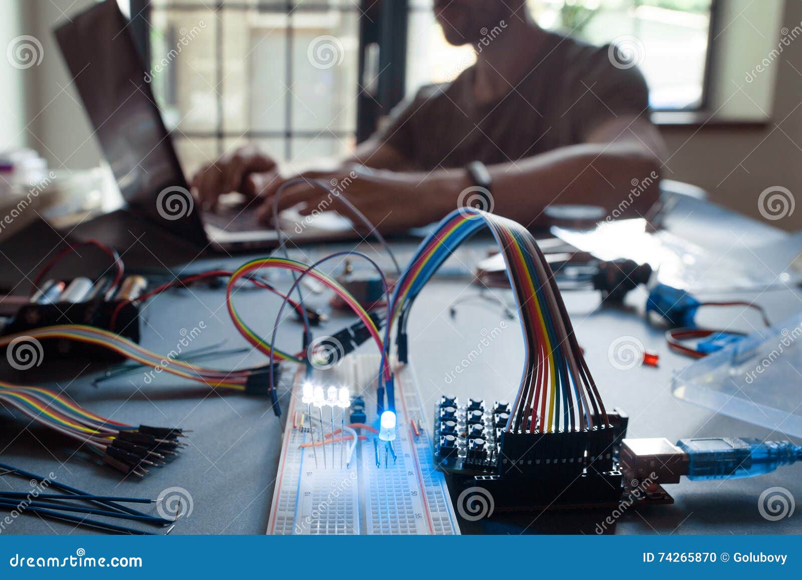 Technological Education Student Studying on Laptop Stock Photo - Image ...