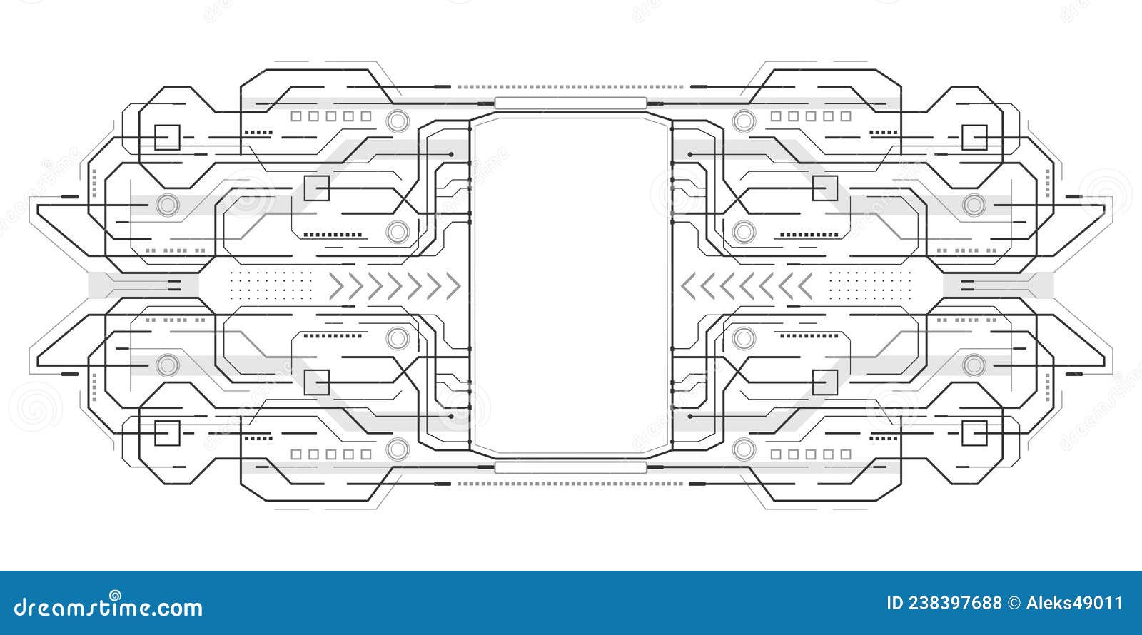 Technological Engineering Innovation.Digital Technology .HUD Digital ...