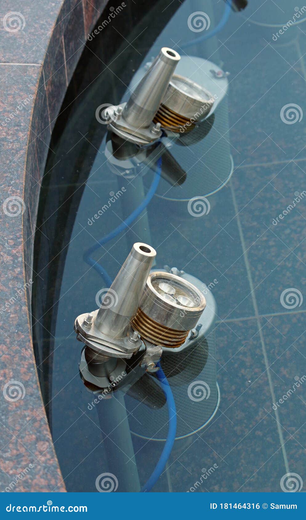 Equipment High Pressure Spray Nozzle and Led Light Stock Photo - Image ...