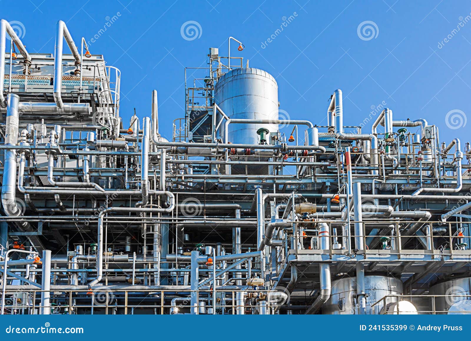 Technological Equipment of a Part of a Gas Processing Plant Stock Image ...
