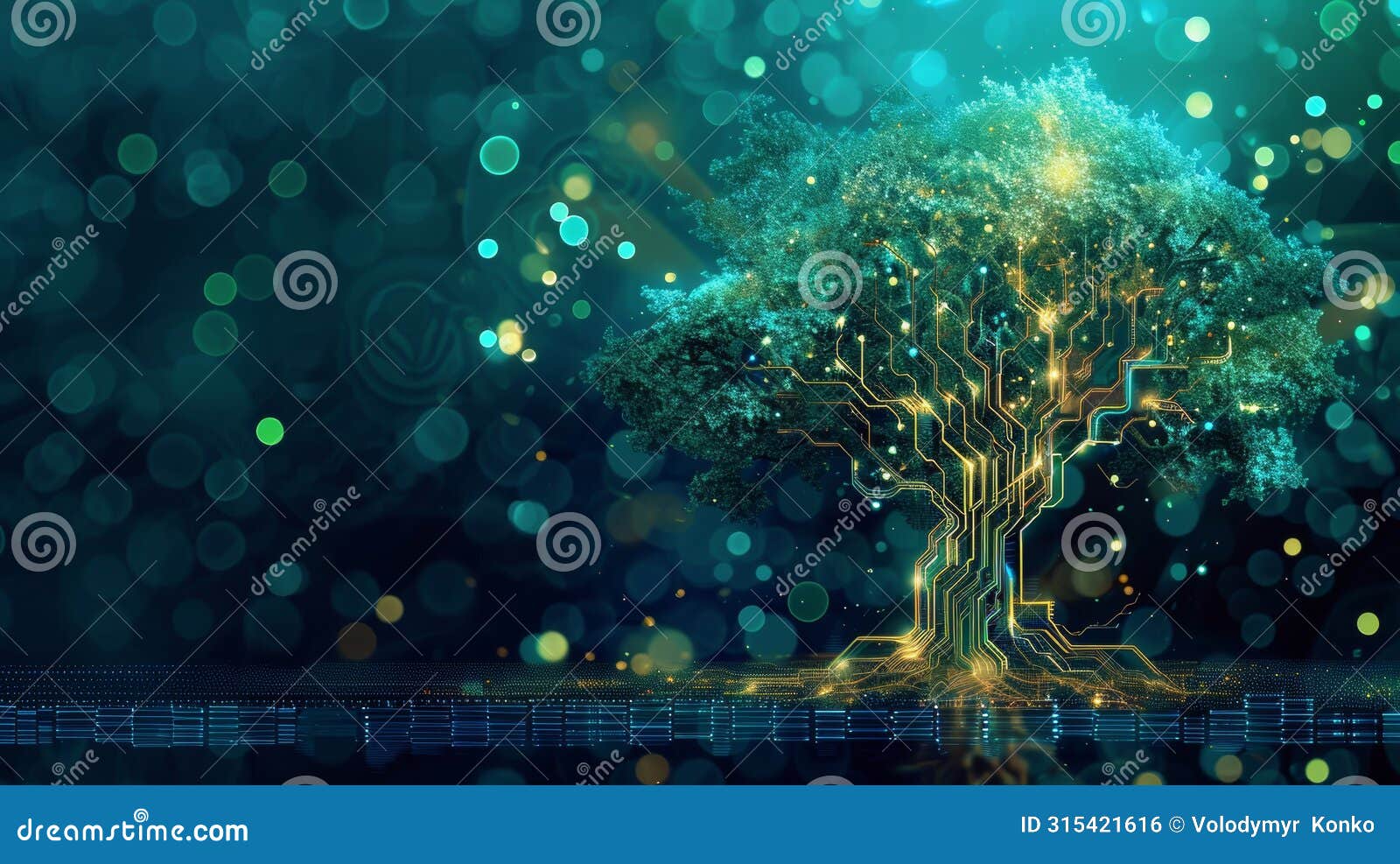 Technological Evolution - Tree With Circuit Board Pattern Royalty-Free ... Technological Evolution - Tree With Circuit Board Pattern Royalty-Free ...