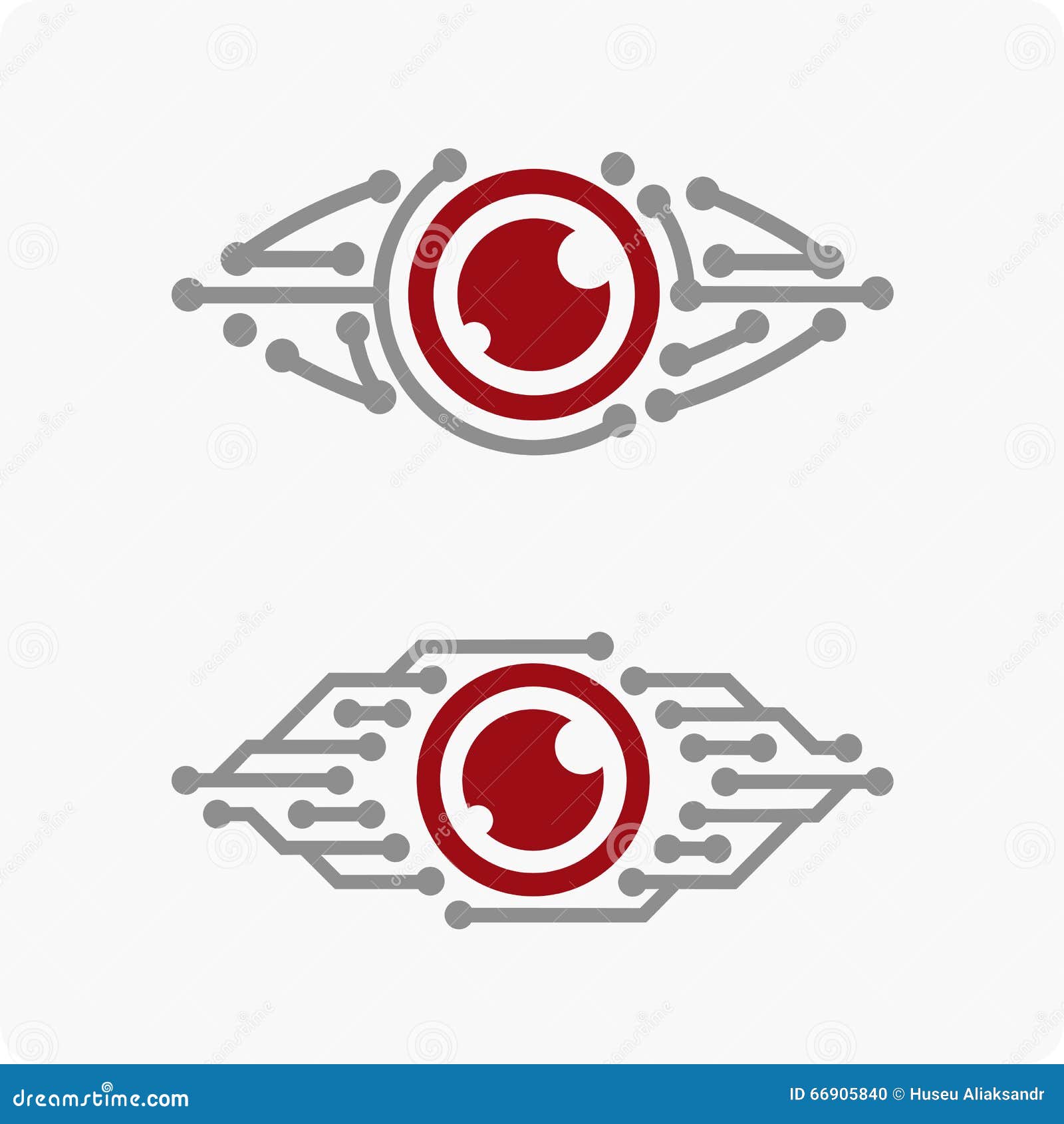 Technological eye vector. stock vector. Illustration of vision - 66905840