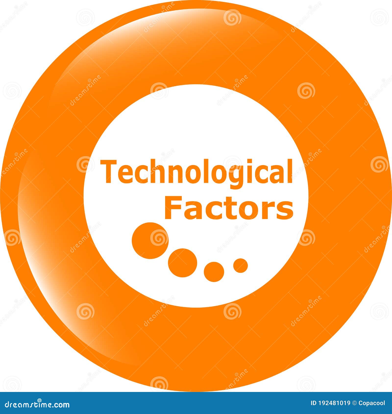 Technological Factors Web Button, Icon Isolated on White Stock ...