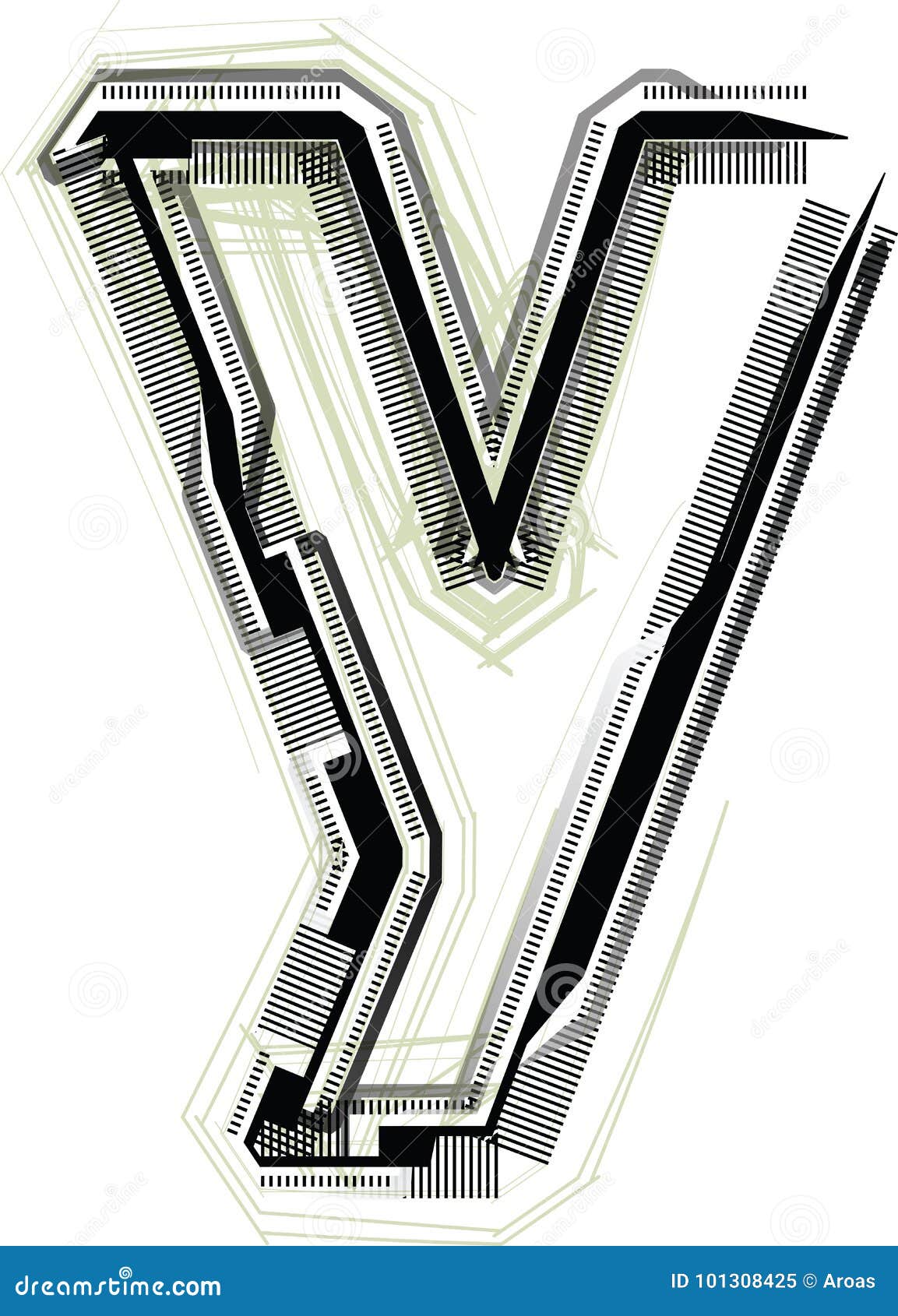 Technological Font. LETTER Y Stock Vector - Illustration of graphic ...