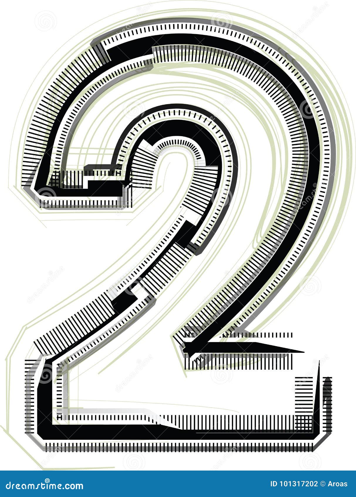 Technological Font. Number 2 Stock Vector - Illustration of learning ...