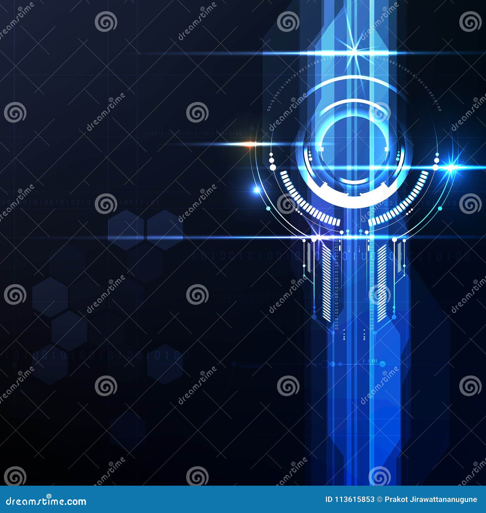 Technological Future Intelligent Abstract Background Vector Stock ...