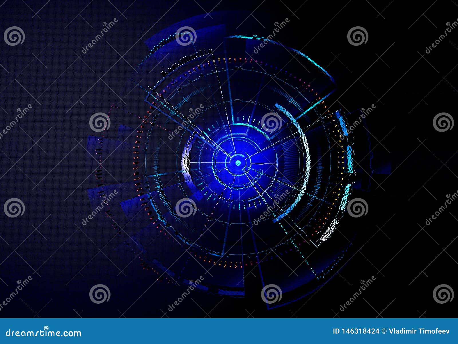 Technological Future System Cyberspace Global Interface Background ...