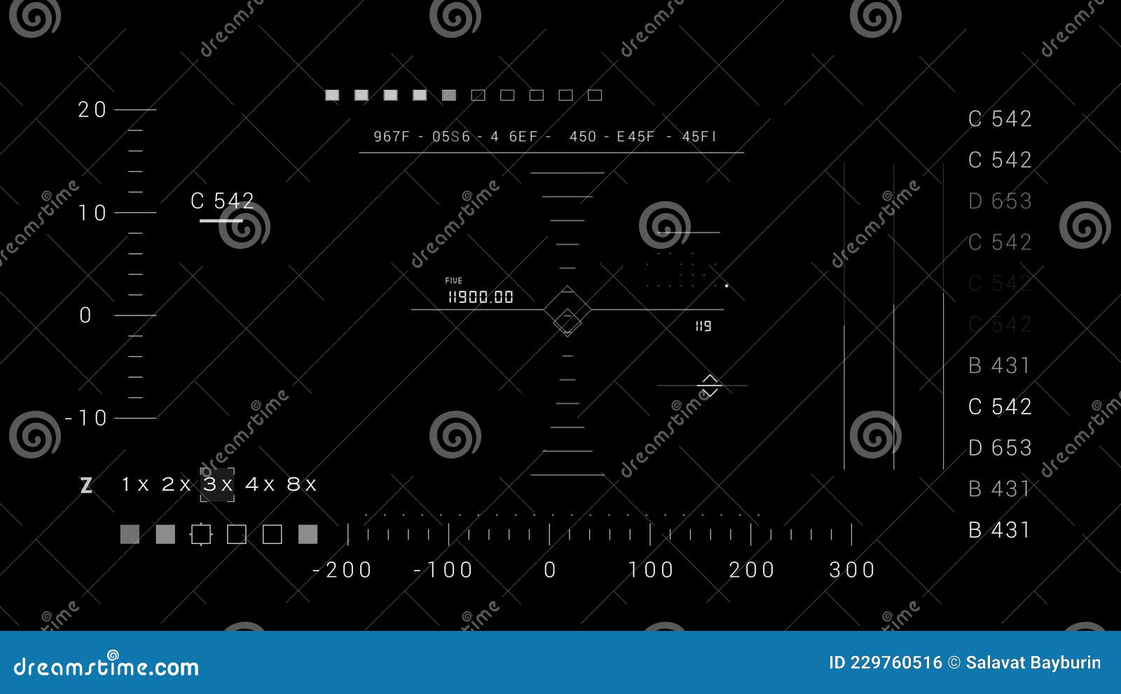 HUD Control Panel.Viewfinder Navigator HUD. Stock Footage - Video of ...