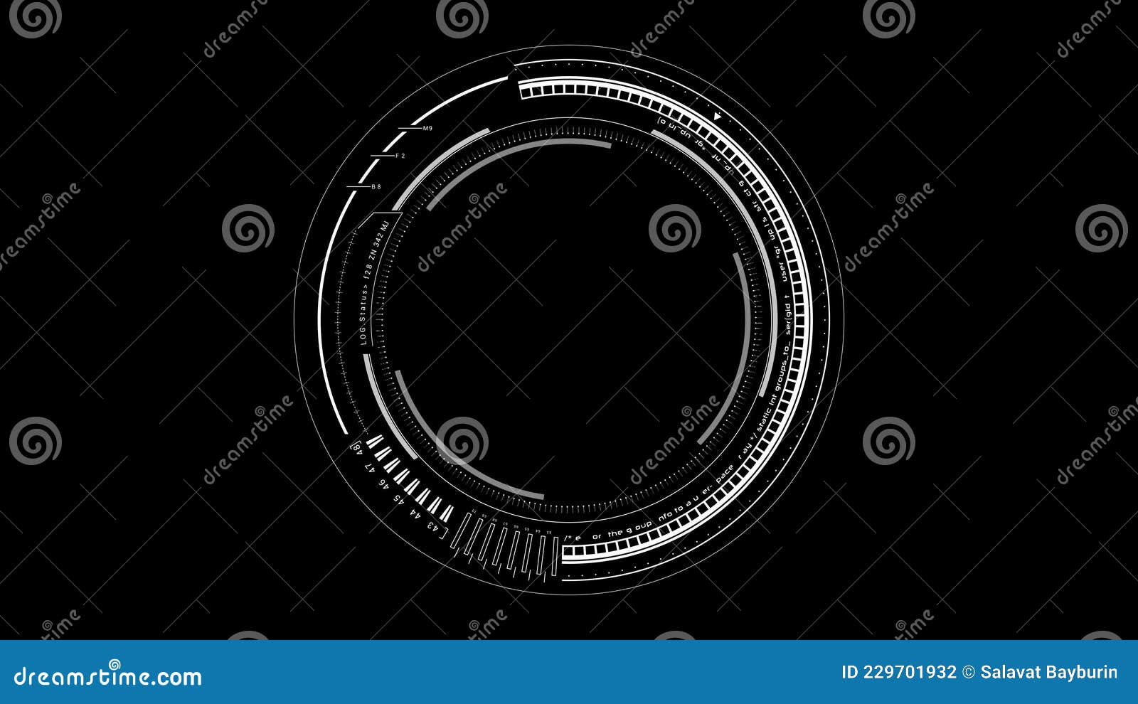 PNG Alpha.Circle HUD Element. Stock Footage - Video of panel, interface ...
