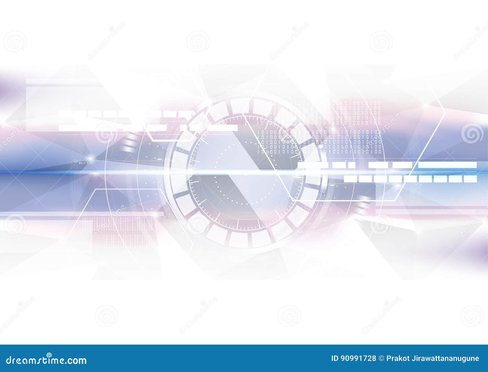 Technological Geometric Colorful Scanning Interface on Middle Ab Stock ...