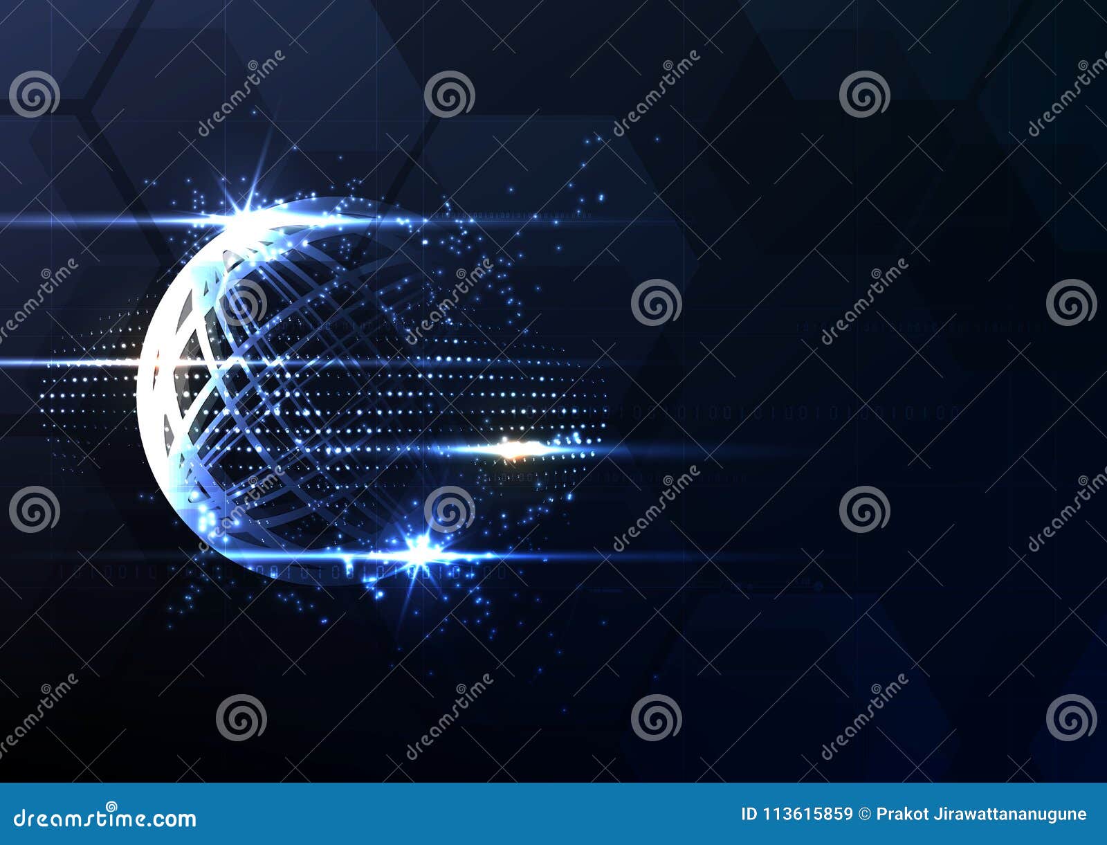 Technological Globalization Data Abstract Background Vector Stock ...
