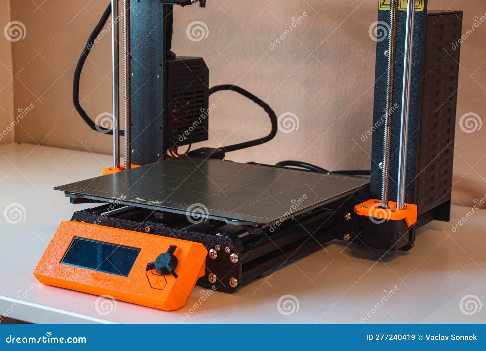 Technological Hi-teg Tool For Making New Things. A Black And Red 3D ...