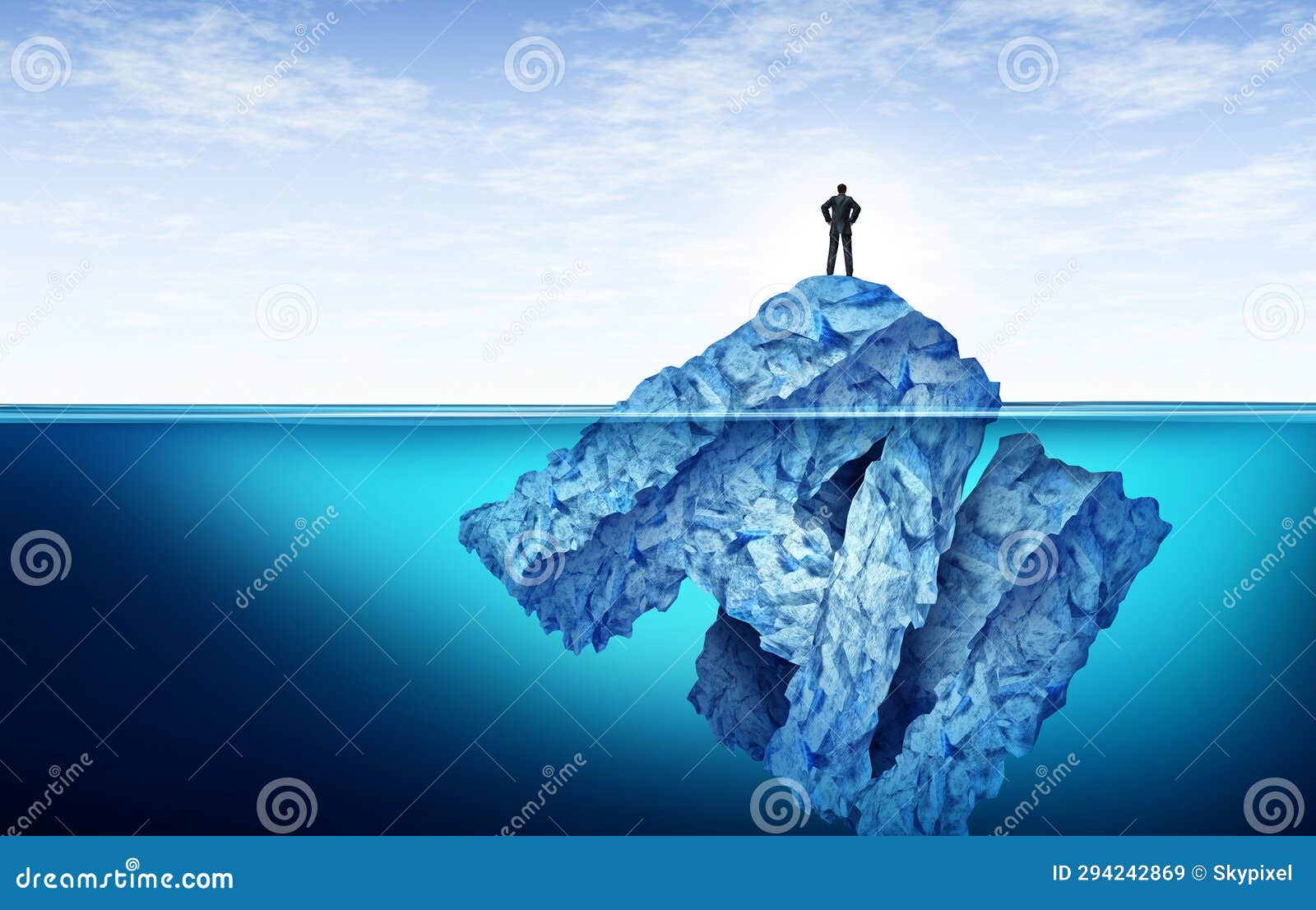 Technological Iceberg stock illustration. Illustration of submerged ...