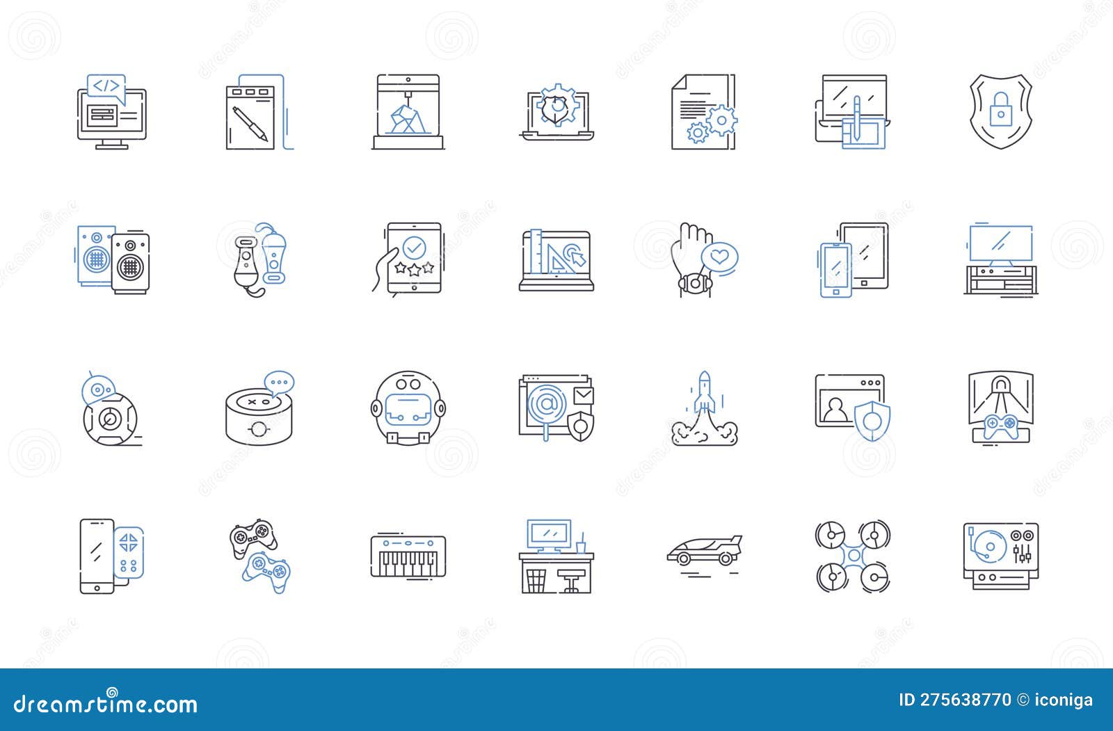 Technological Innovation Line Icons Collection. Disruption, Cutting ... Technological Innovation Line Icons Collection. Disruption, Cutting ...