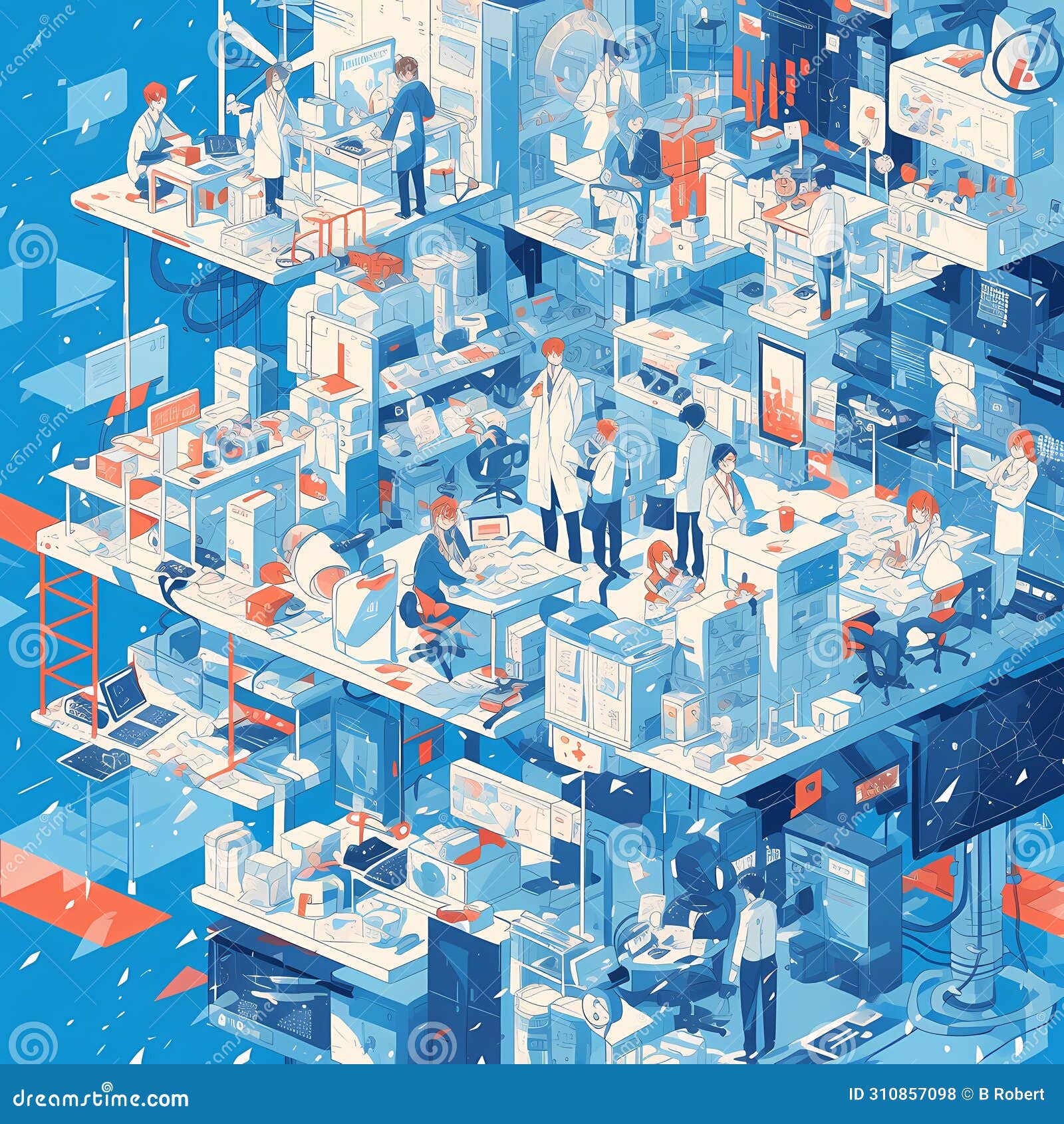 Technological Innovation: a Visual Symphony of Ideas Stock Illustration ...