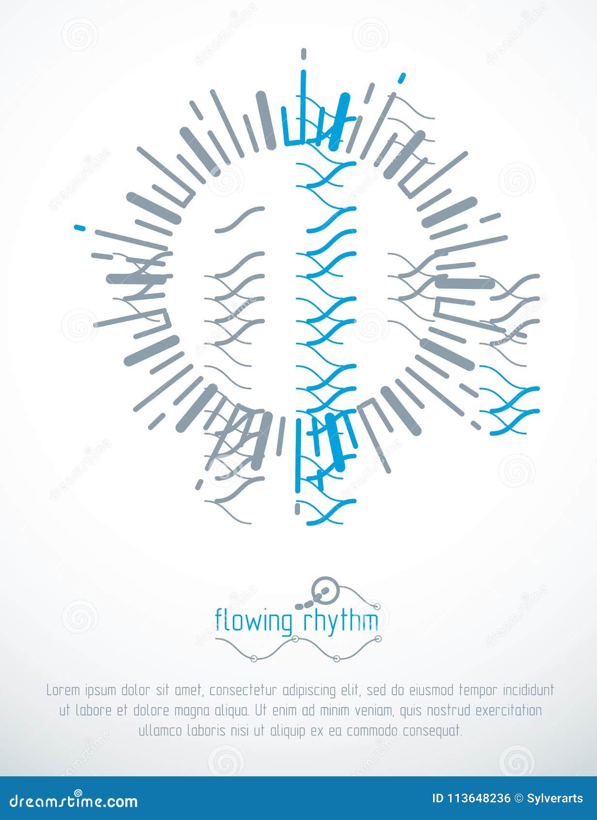 Technological Innovative Vector Poster Made with Abstract Lines. Stock ...