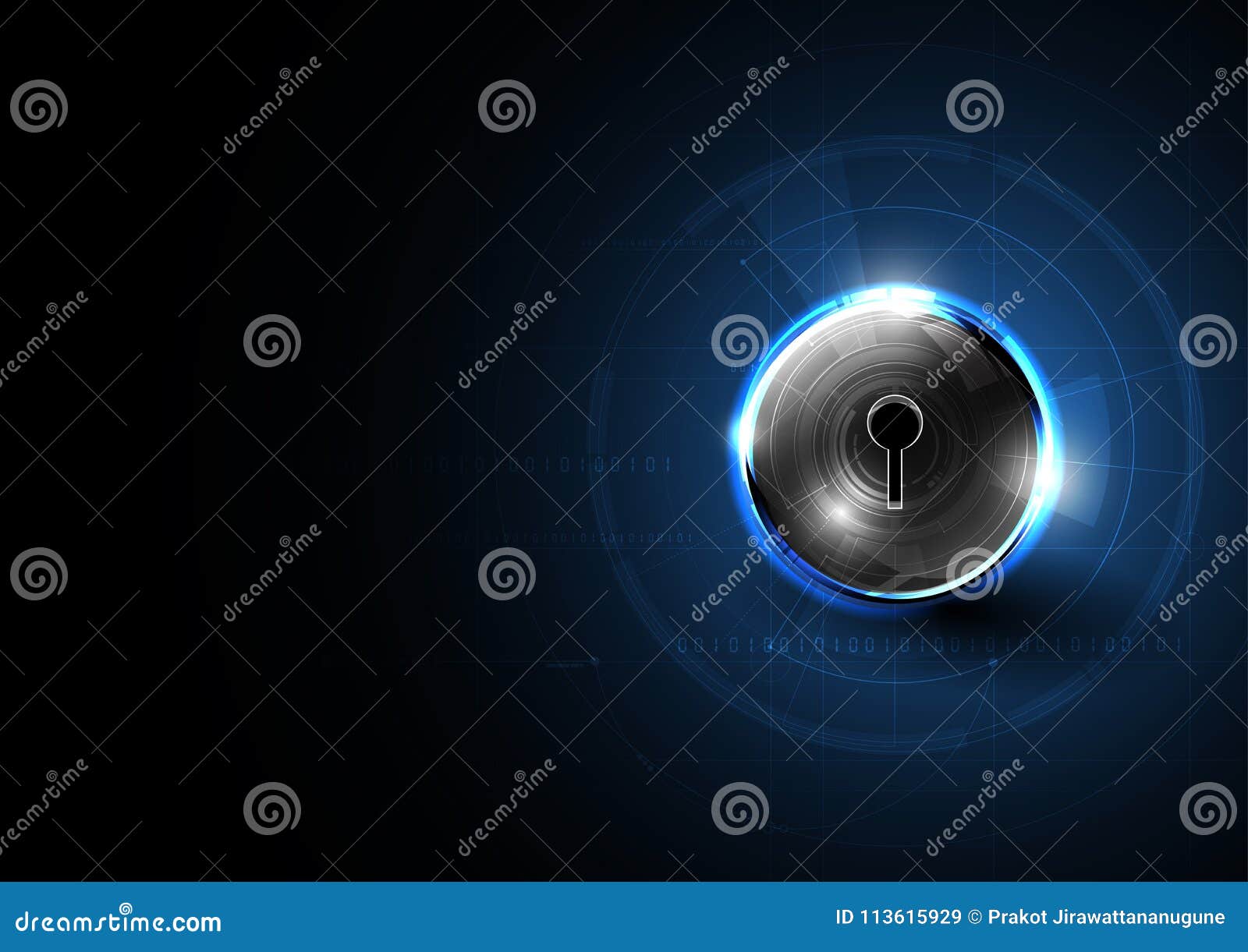 Technological Lock System Concept Abstract Background Vector Stock ...
