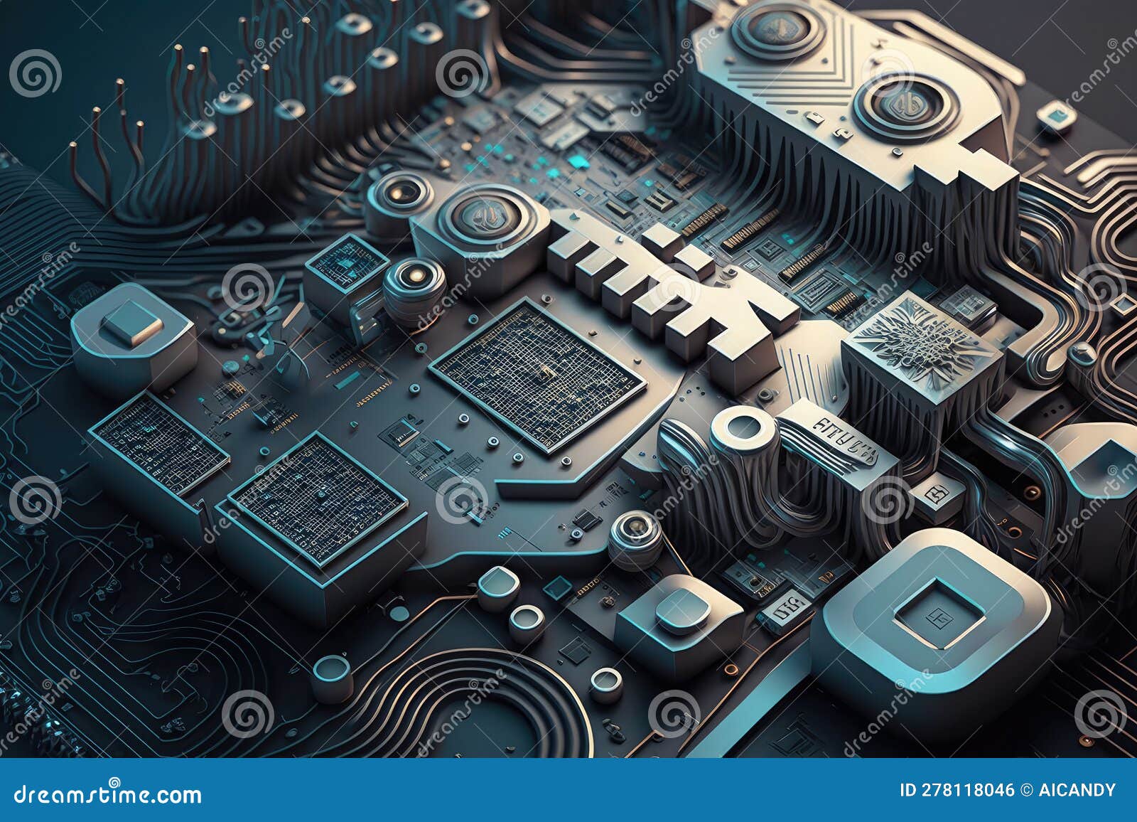 Technological Marvel Macro View of Intricate Computer Motherboard ...