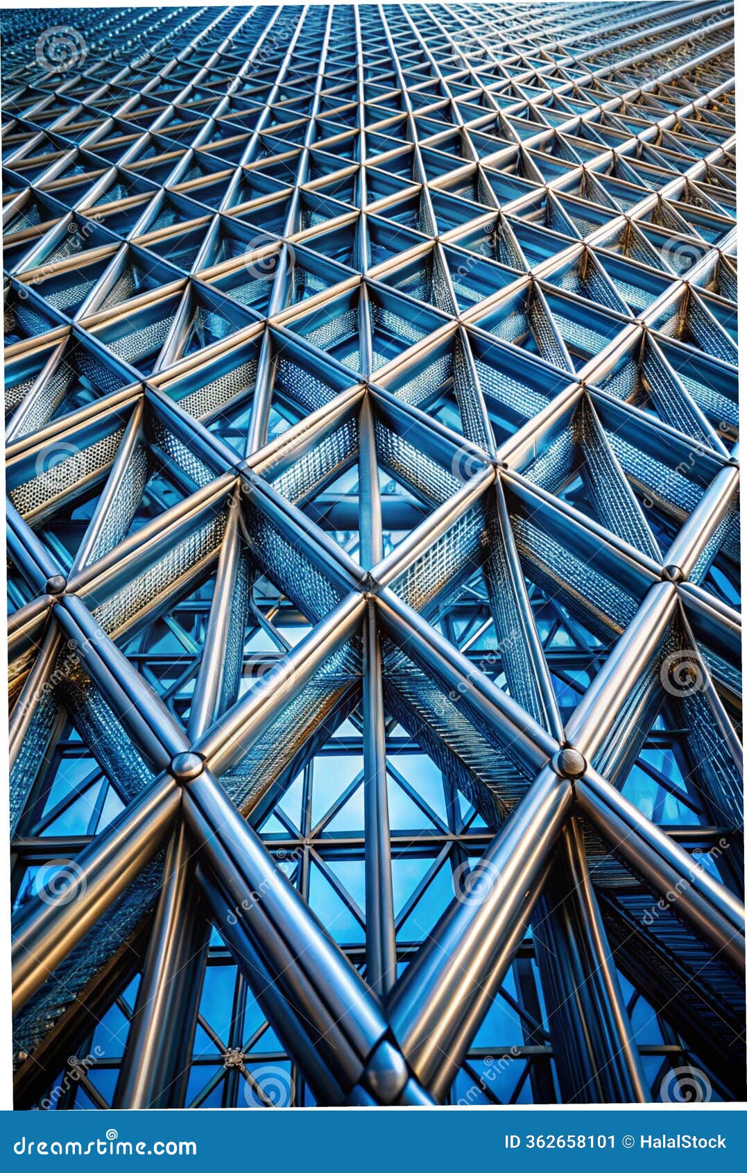 Technological Metal Grid Structure Close-Up for Modern Architecture ...
