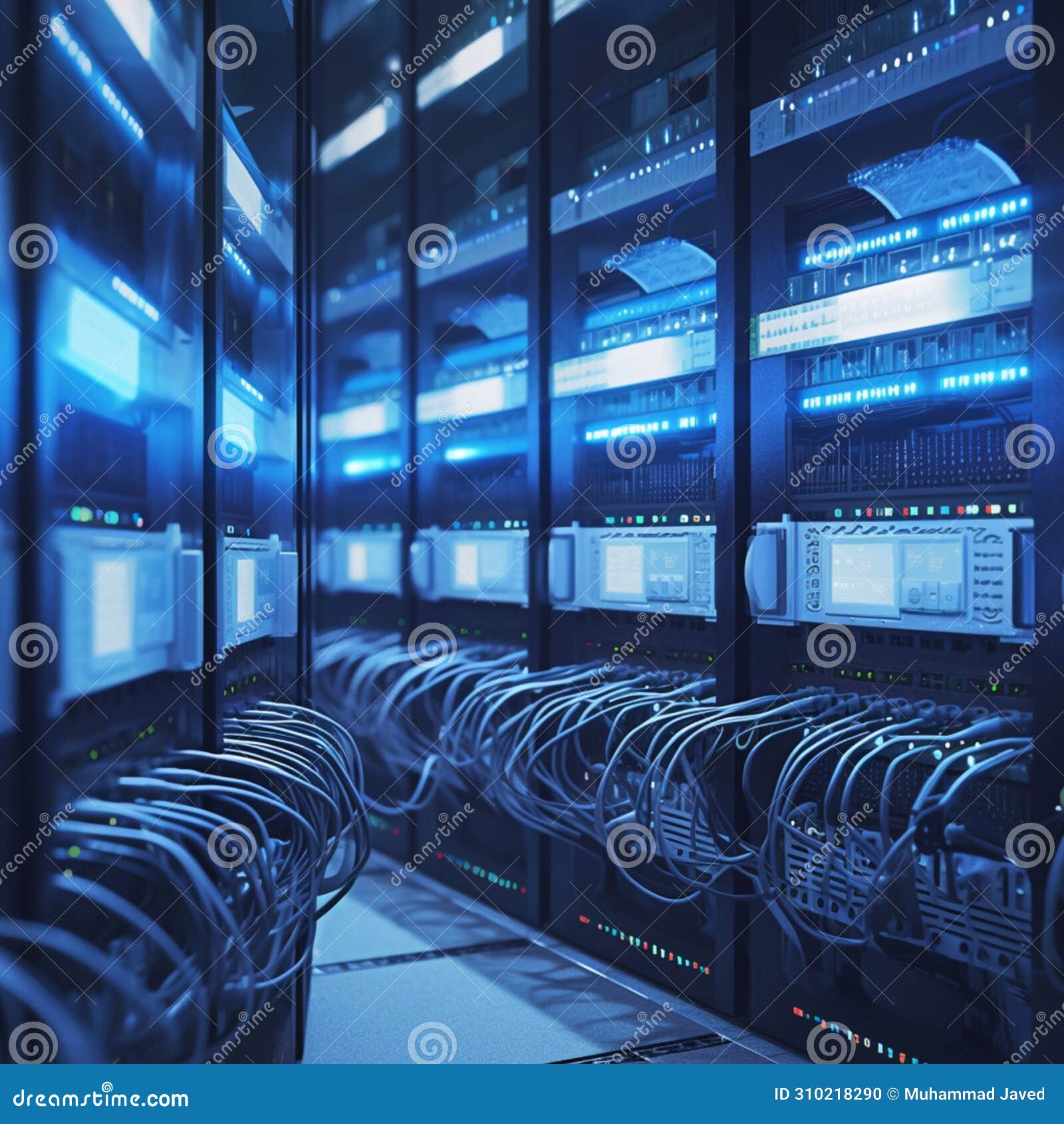 Technological Nerve Center Inside a Modern and Organized Server Room ...