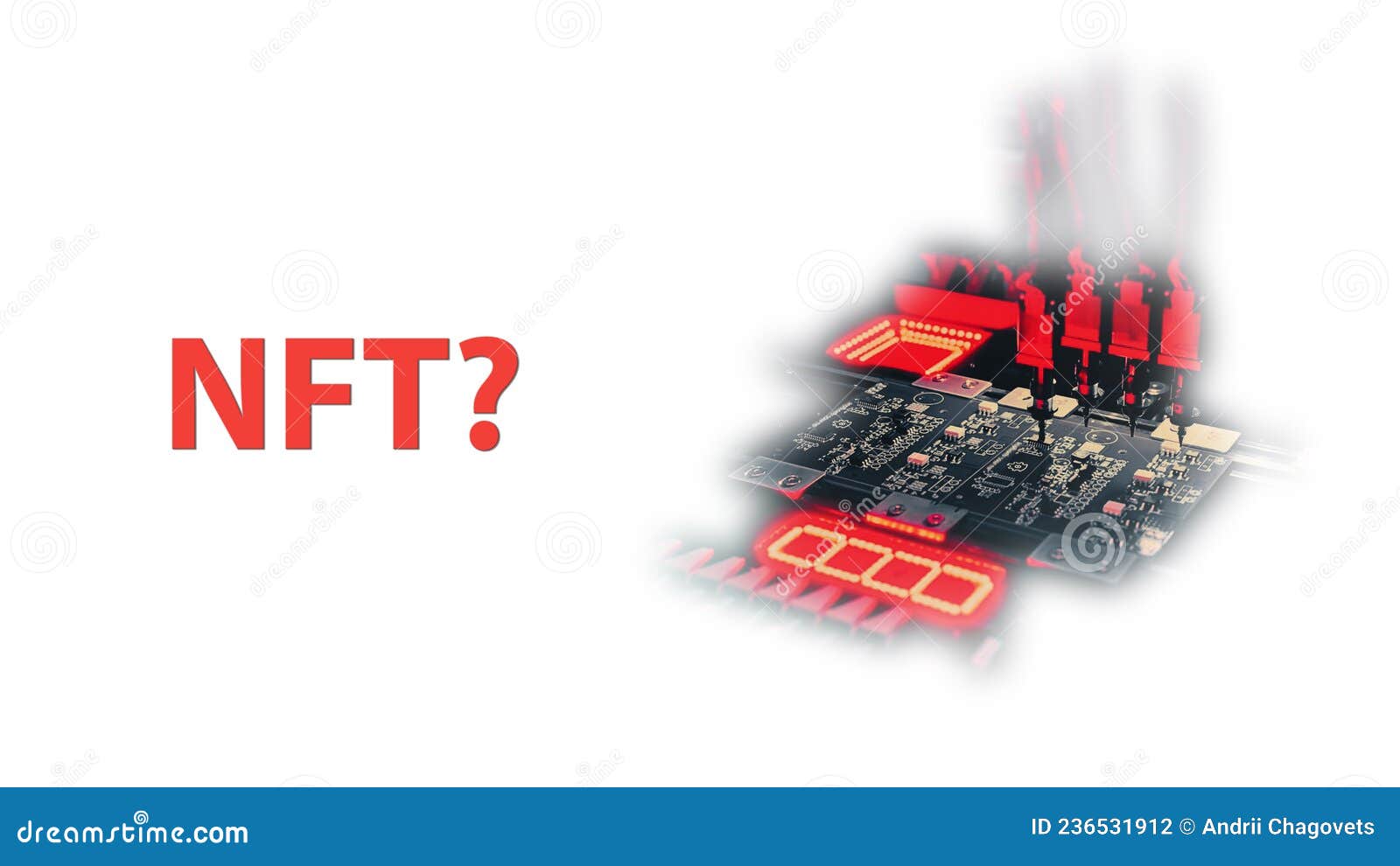 NFT Concept: Assembling Computer Board Using Robotic Technologies Stock ...