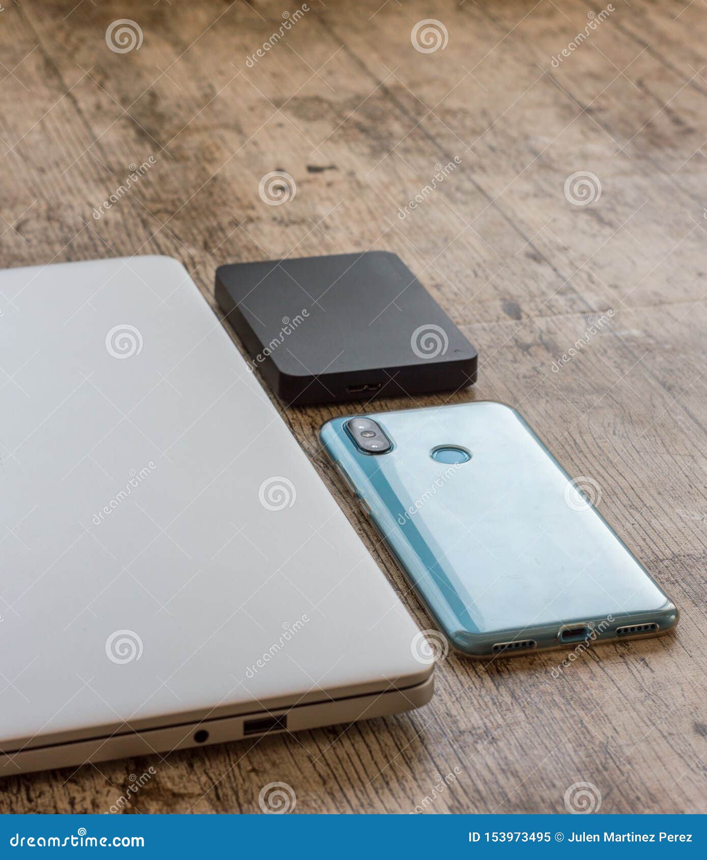 Technological Objects in a Table Stock Image - Image of download ...