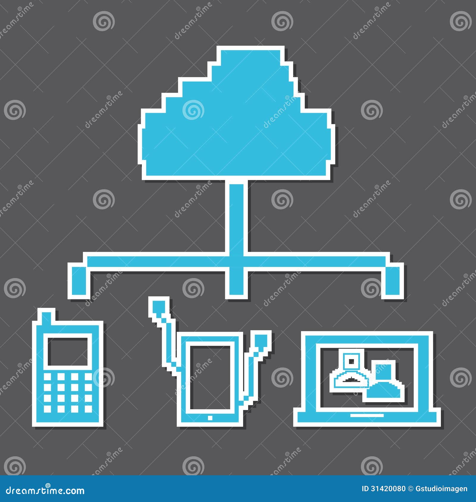 Technological pixel design stock vector. Illustration of long - 31420080
