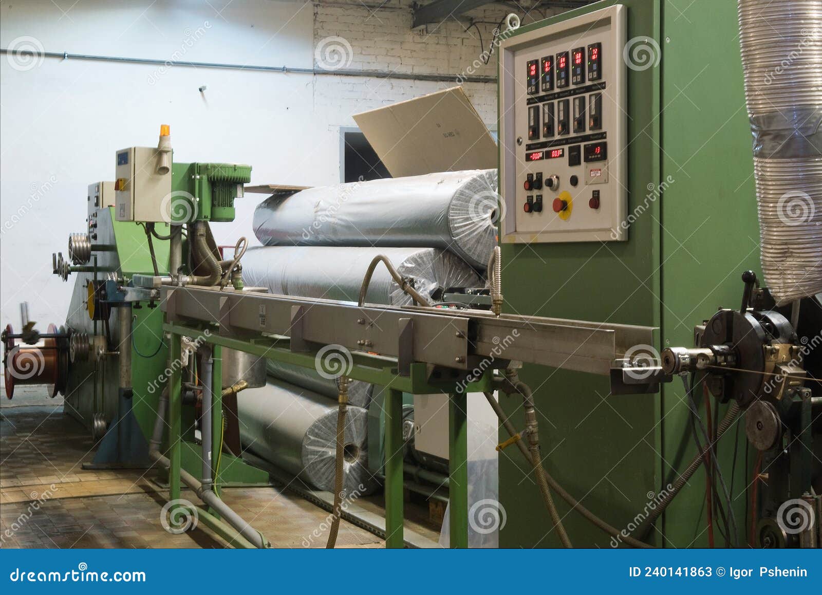 Technological Process of Electric Cable Production Stock Image - Image ...
