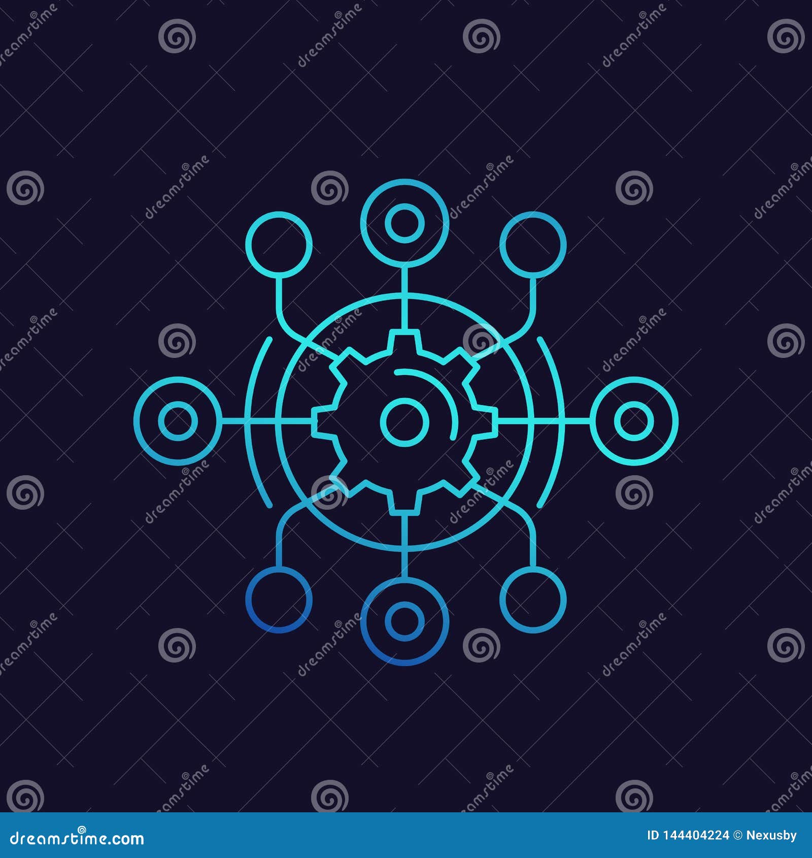 Technological Process, Production Cycle Icon Stock Vector ...