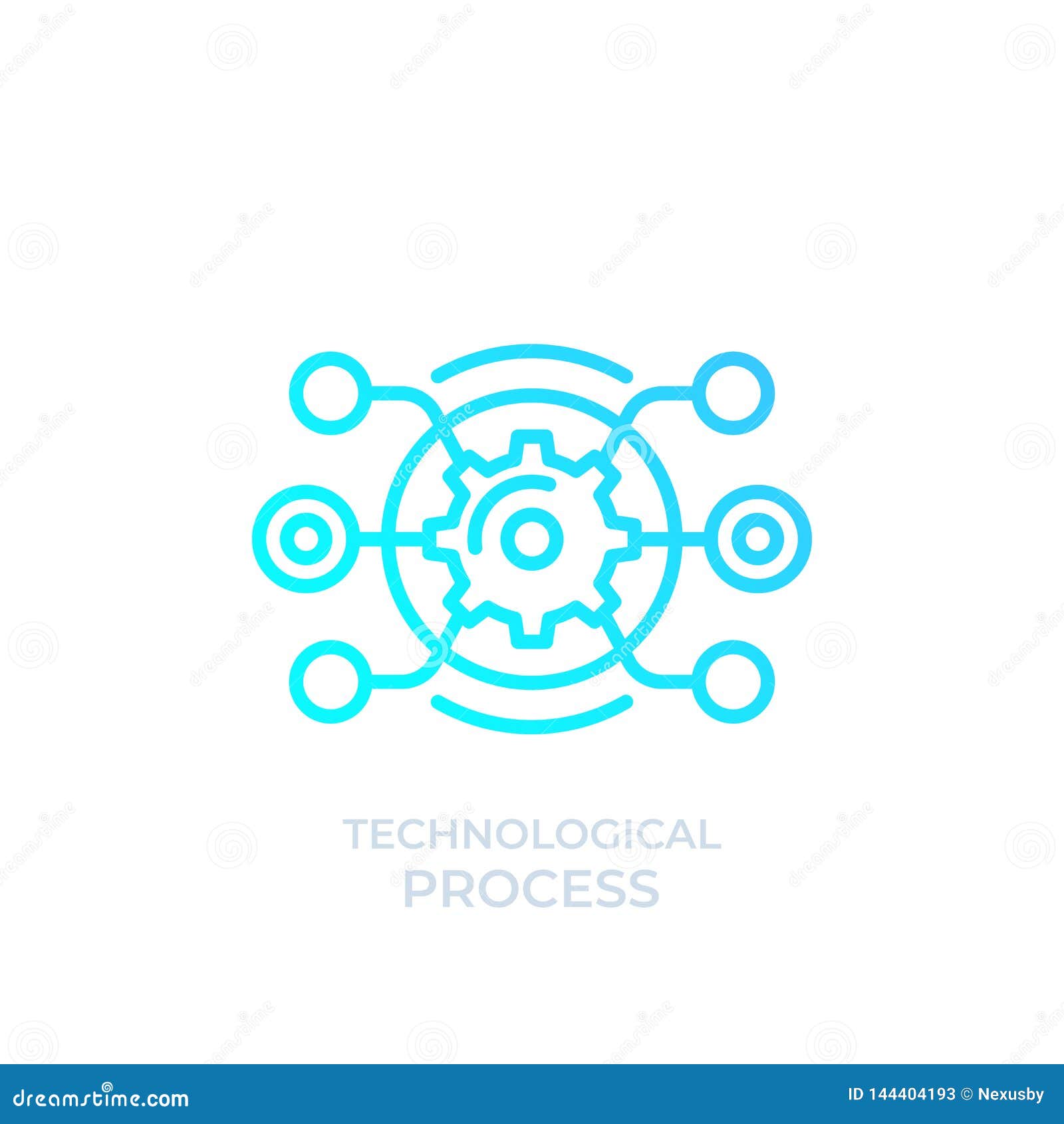 Technological Process Vector Linear Icon Stock Vector - Illustration of ...