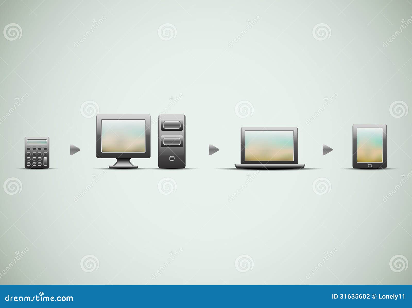 Technological progress stock vector. Illustration of collection - 31635602