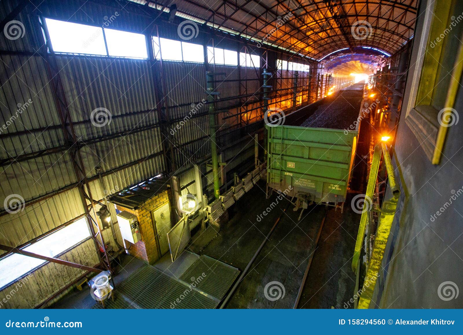 Technological Railway Tunnel for the Passage of Cold Trains Stock Photo ...