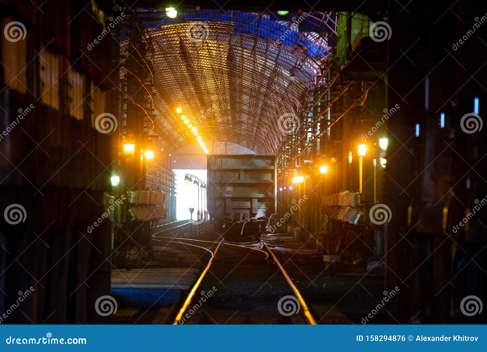 Technological Railway Tunnel for the Passage of Cold Trains Stock Photo ...