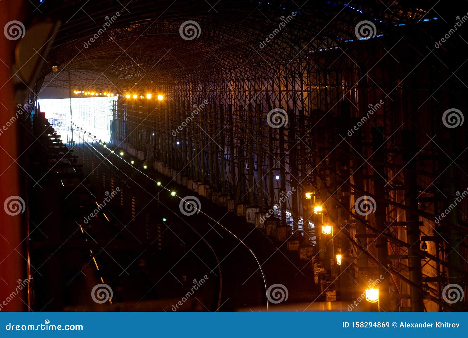 Technological Railway Tunnel for the Passage of Cold Trains Stock Image ...