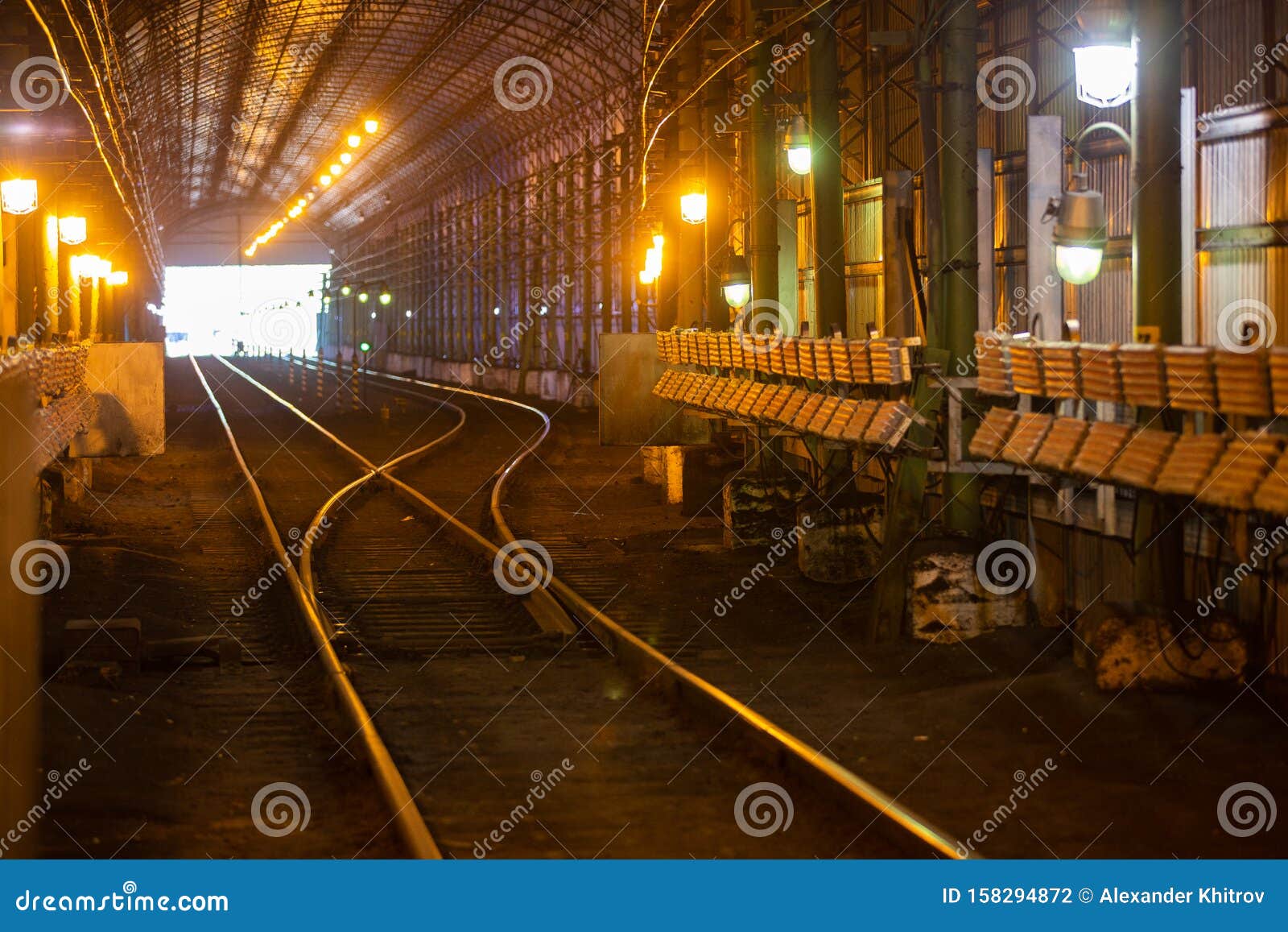 Technological Railway Tunnel for the Passage of Cold Trains Stock Photo ...