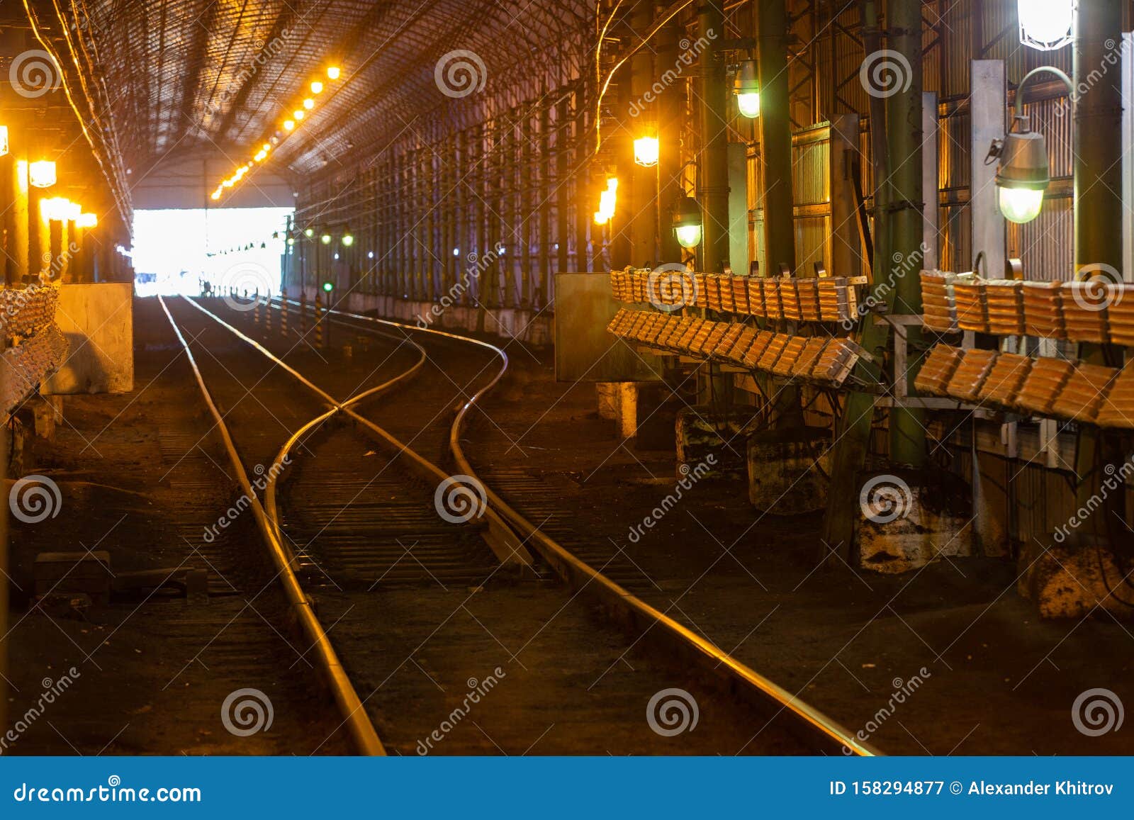 Technological Railway Tunnel for the Passage of Cold Trains Stock Image ...