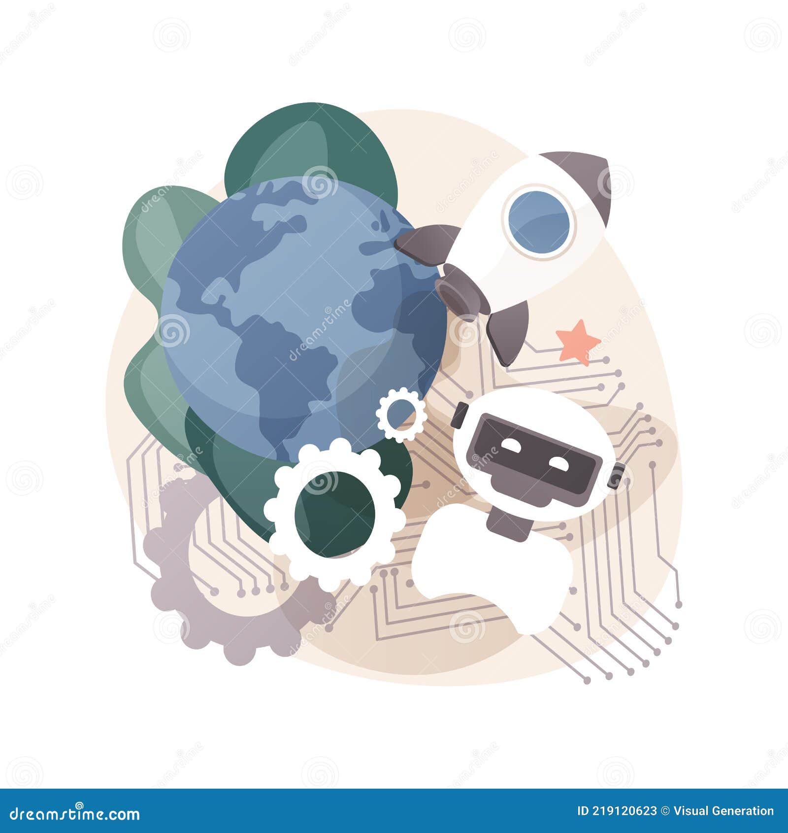Technological Revolution Abstract Concept Vector Illustration. Stock ...