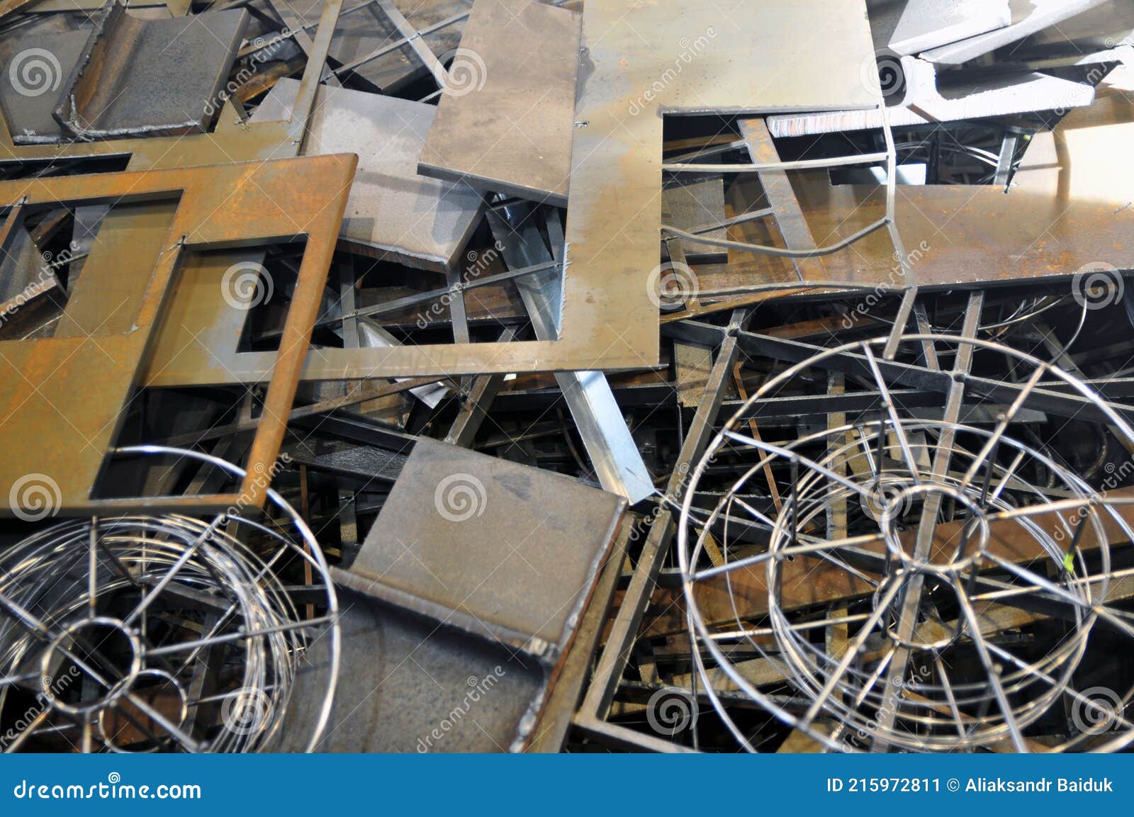 Technological Scrap Metal of Metalworking Production. Collection and ...