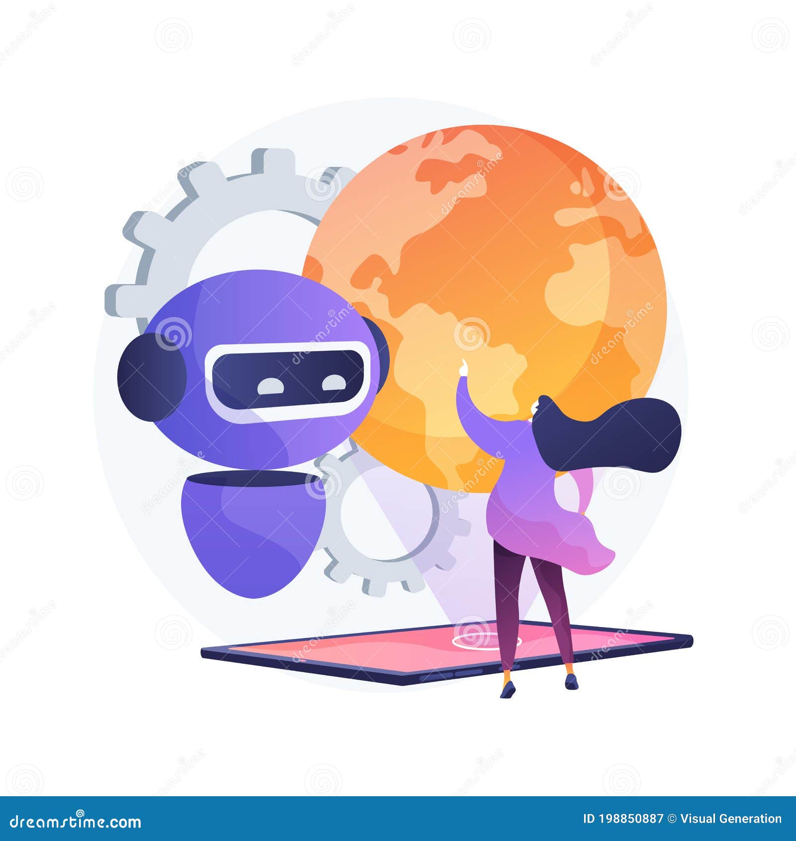Technological Singularity Abstract Concept Vector Illustration. Stock ...