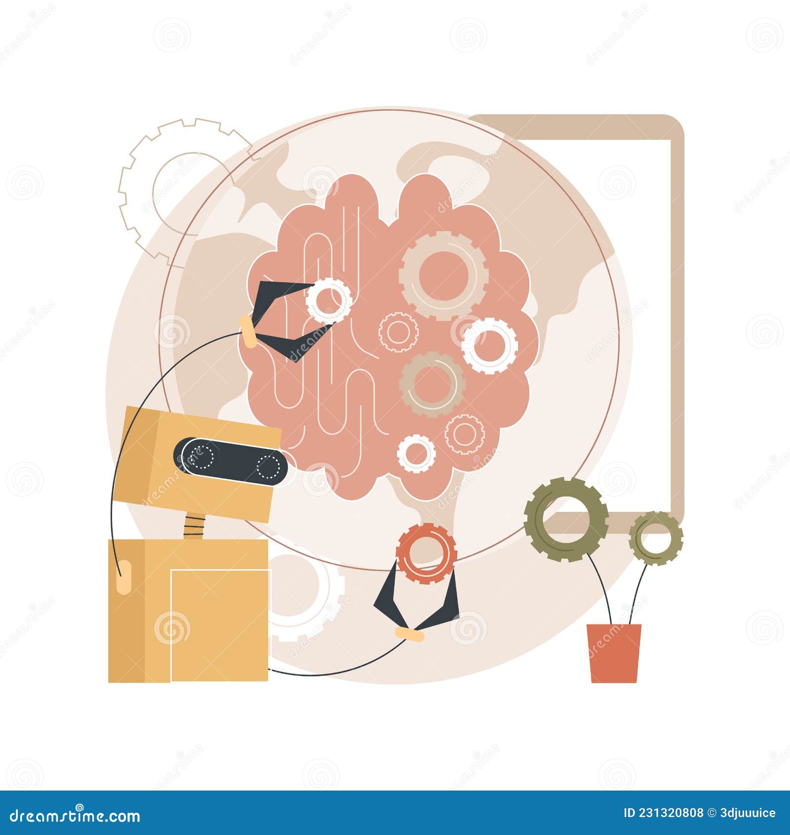 Technological Singularity Abstract Concept Vector Illustration. Stock ...