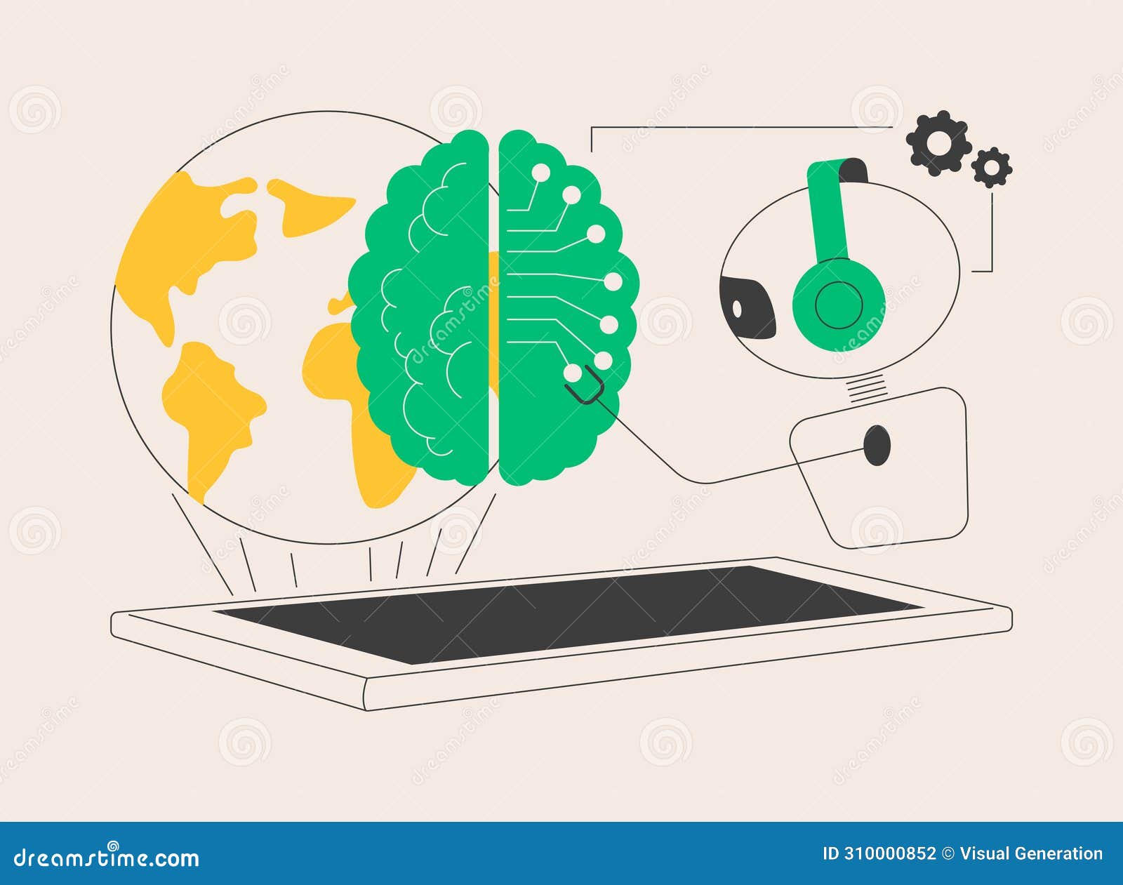 Technological Singularity Abstract Concept Vector Illustration. Stock ...