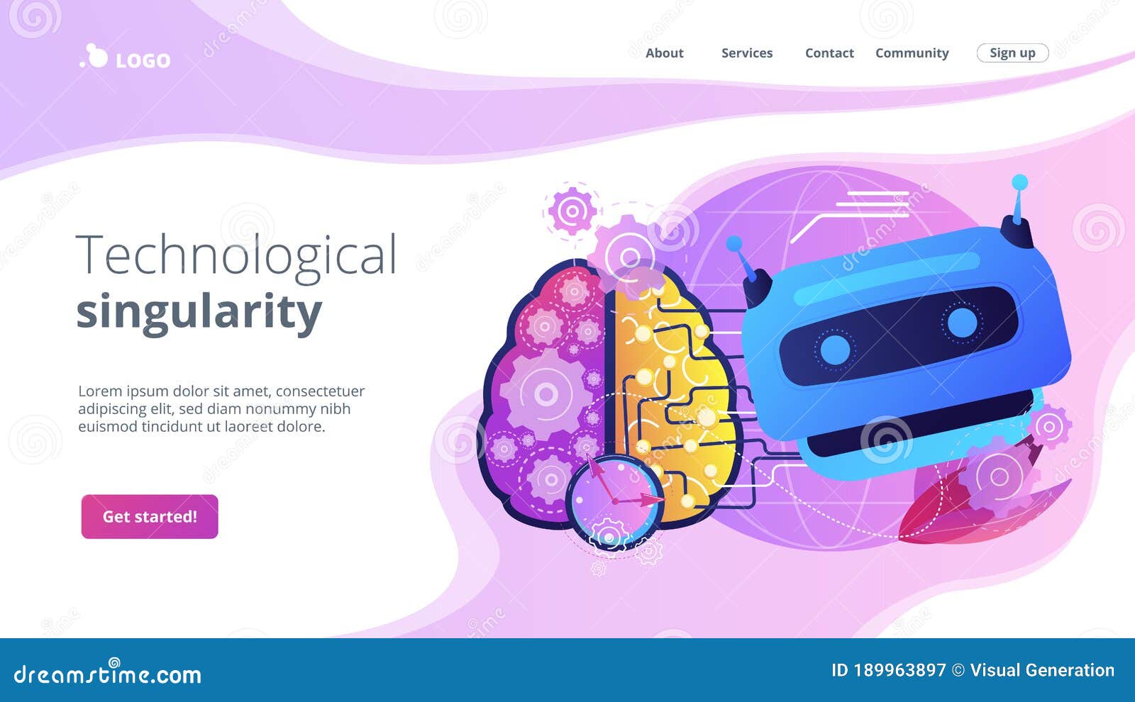 AI Singularity Concept. The Moment Artificial Intelligence Exceeds Beyond Human Control And ...