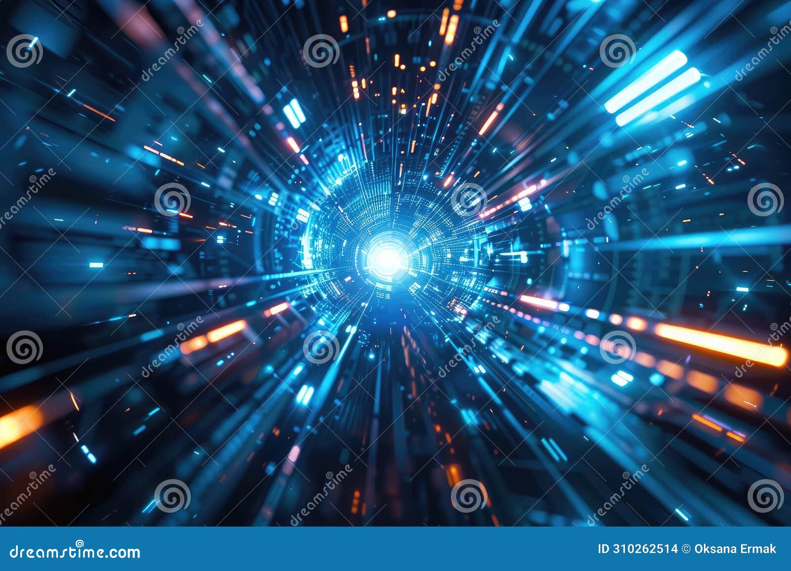 Technological Texture Background, Microchip Blue Banner, Bright Blue ...