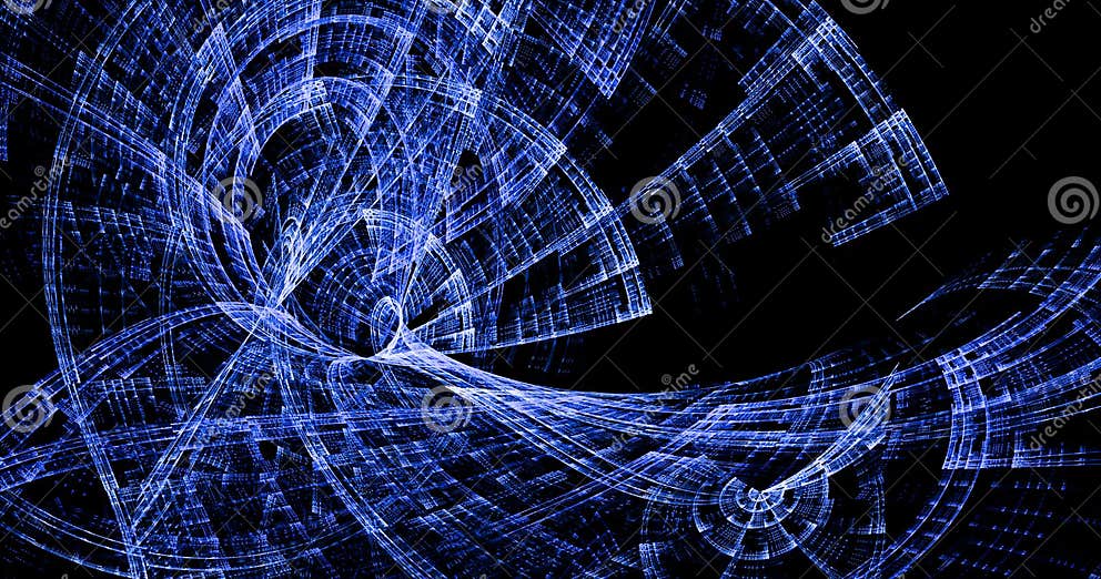 Technological Textured Background. Fractal Graphics. Science and ...