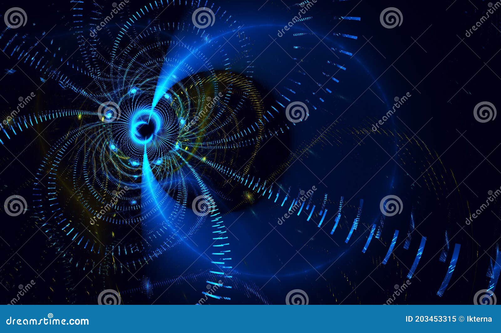 Technological Textured Background. Fractal. Science and Technology ...