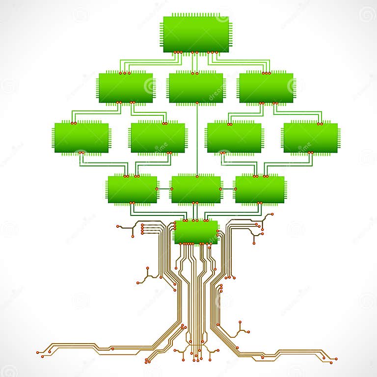 Technological Tree stock vector. Illustration of business - 21353632
